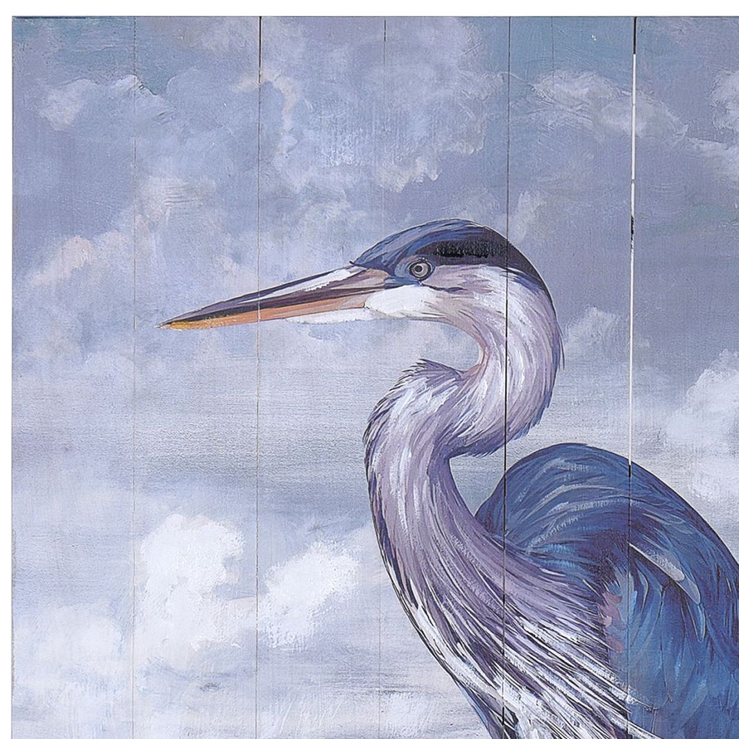 Ogling Egret Ocean Bird Wooden Wall Art - #559W4 | Lamps Plus