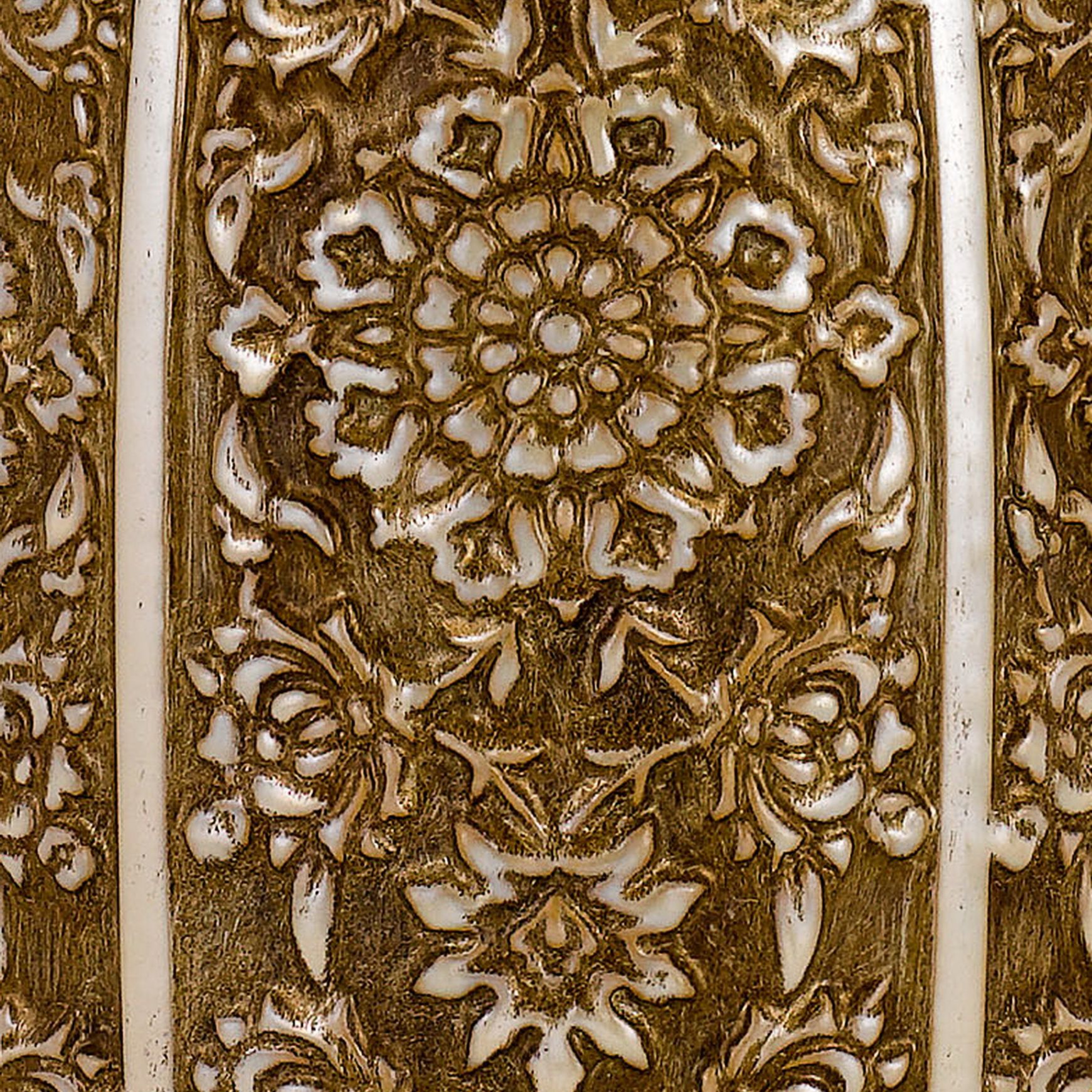 Olive Cinnamon Ceramic Table Lamp with Mosaic Pattern - #887M0 | Lamps Plus