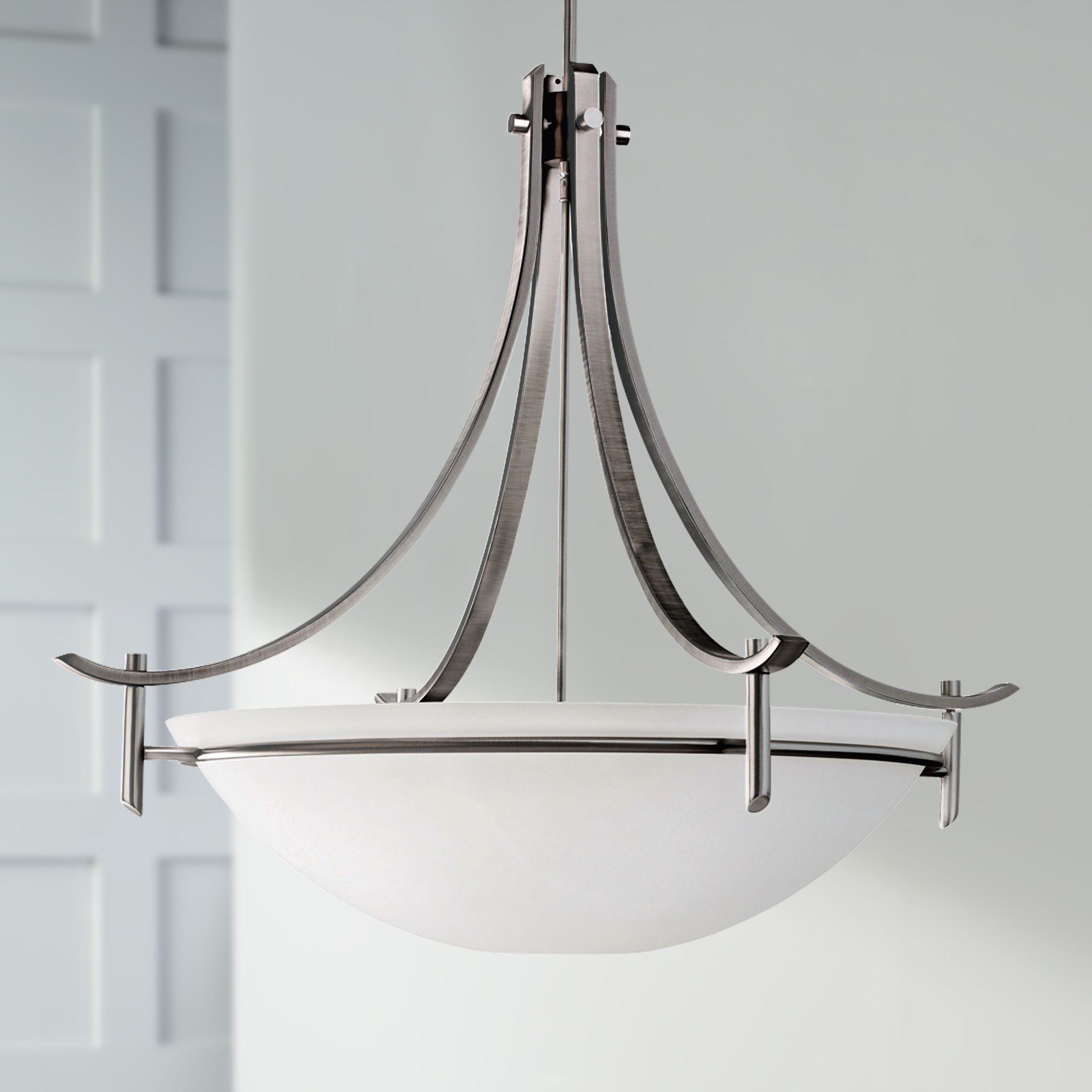 Olympia Collection Pewter 36" Wide Pendant Light - #55337 | Lamps Plus
