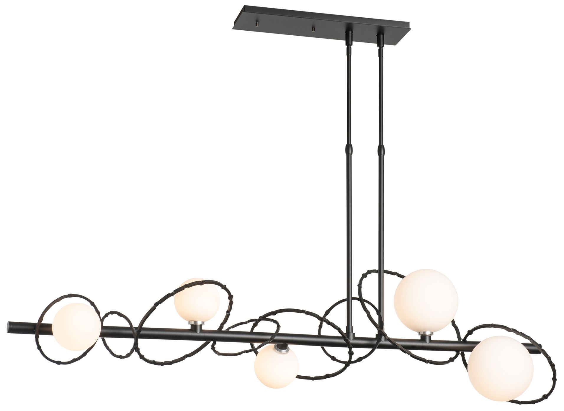 Olympus Linear Pendant - Black Finish - Opal - Standard - #053E3 ...
