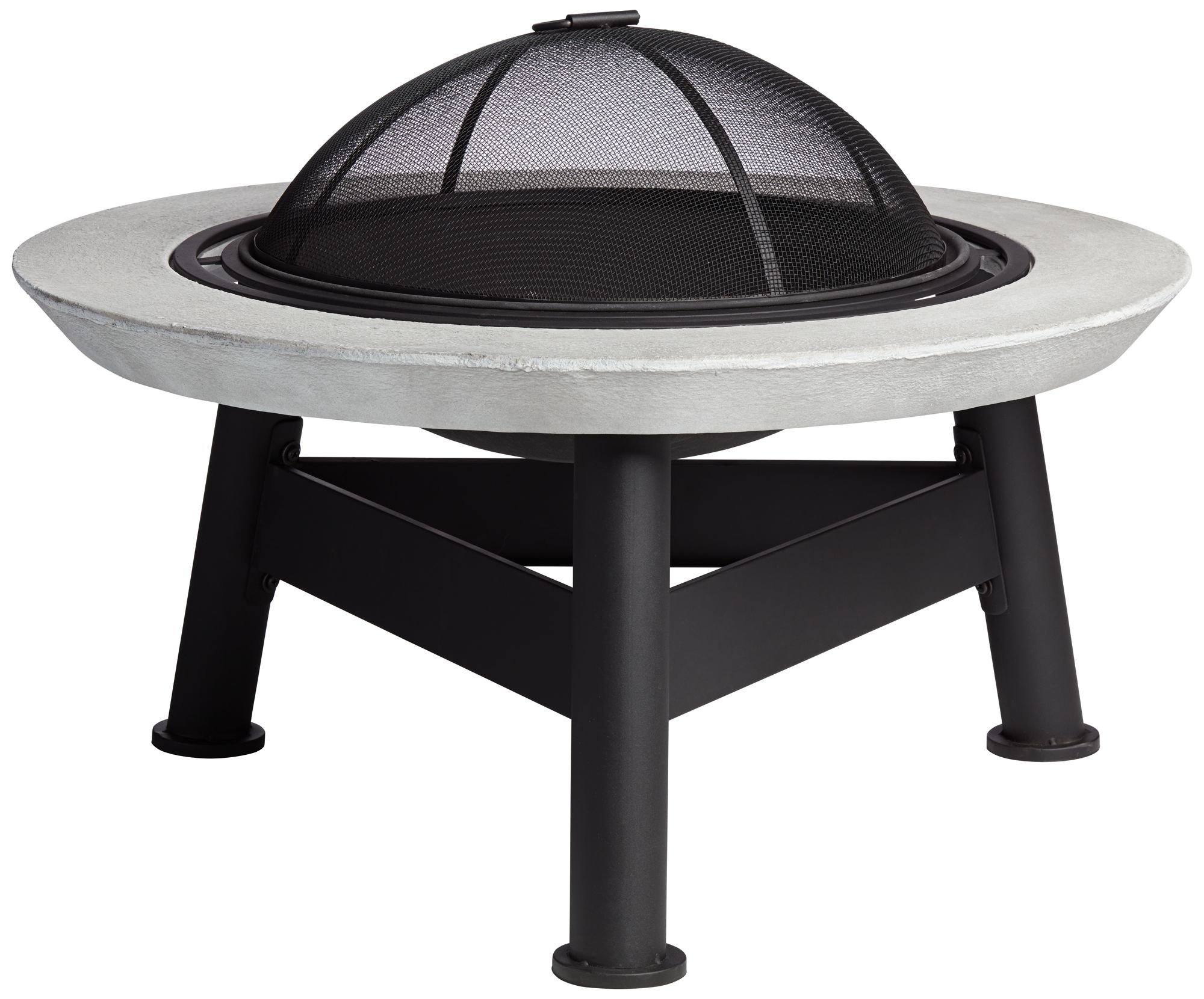 Orbiter 30" Wide Round Black Wood Burning Outdoor Fire Pit - #88E52 ...