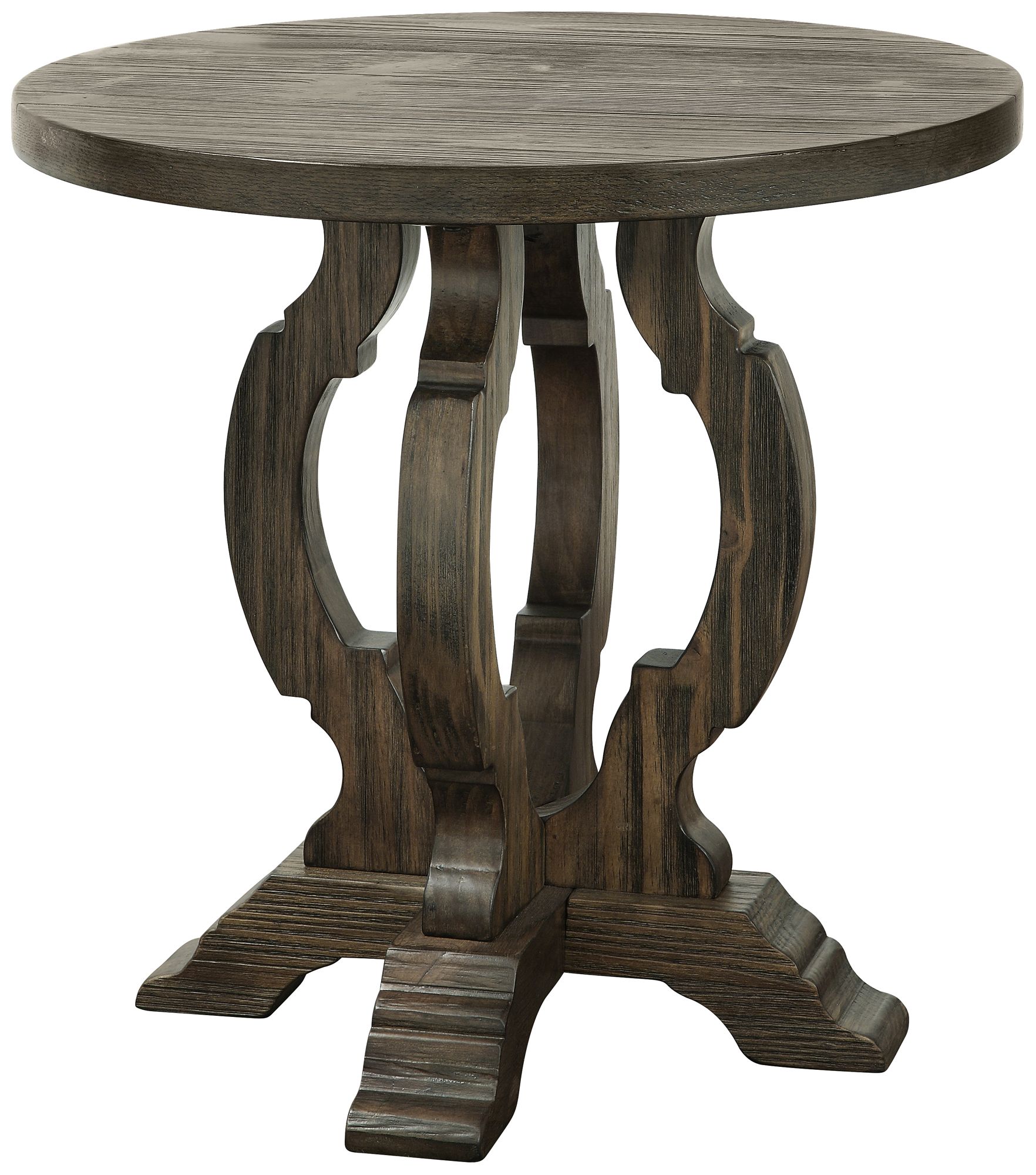 Orchard Park 24" Wide Brown Wood Round Accent Table - #95N40 | Lamps Plus