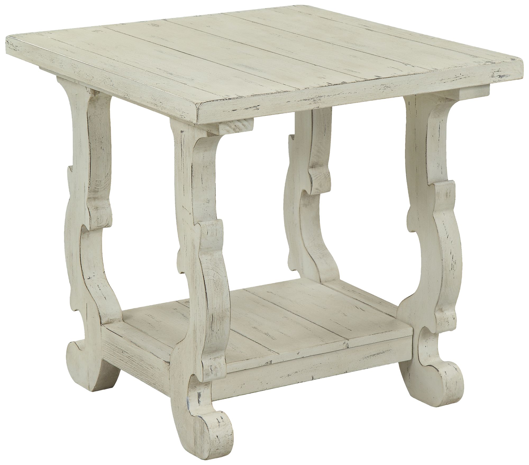 Orchard Park 24" Wide White Wood Square End Table - #95N37 | Lamps Plus
