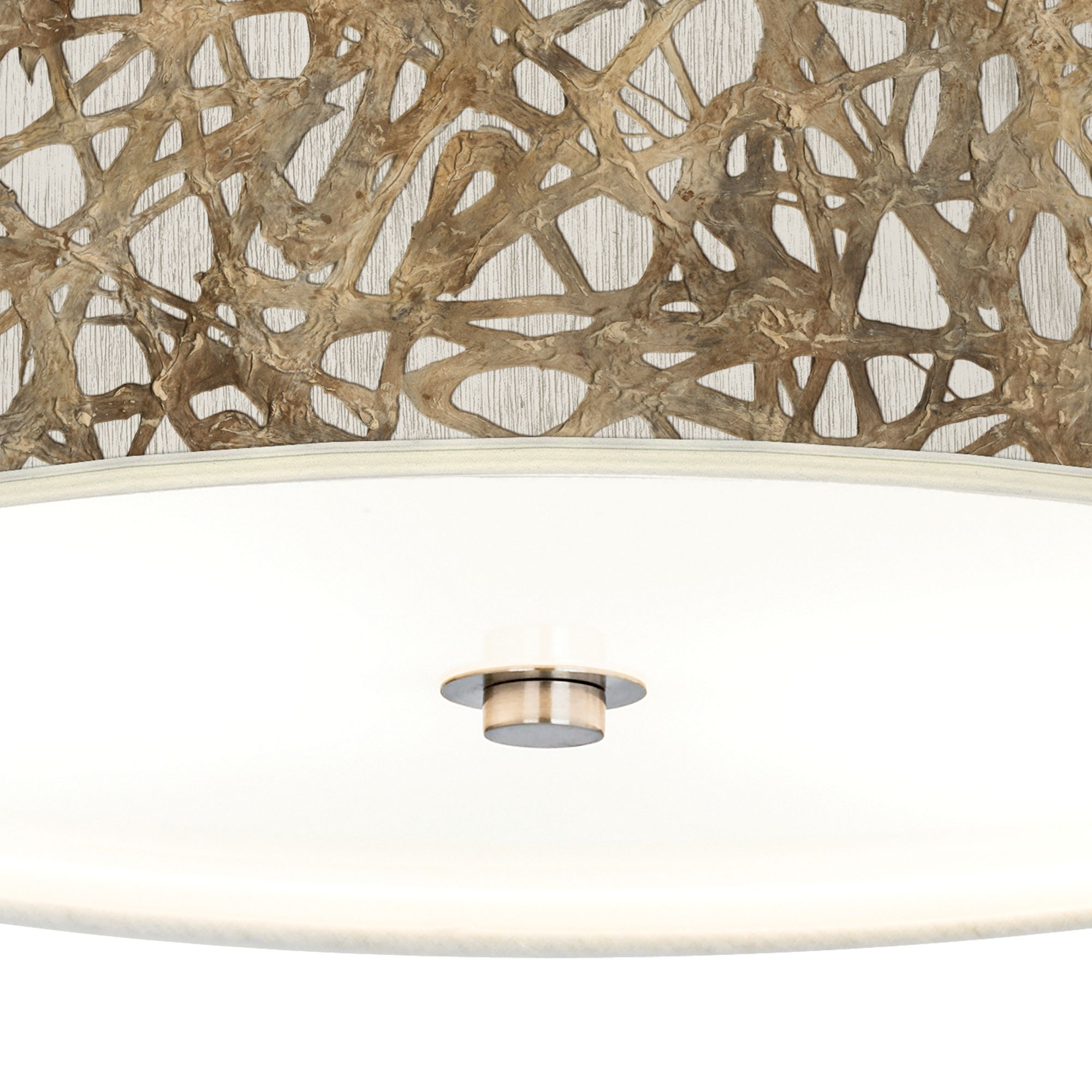 Organic Nest Nickel Energy Efficient Ceiling Light - #27K83 | Lamps Plus