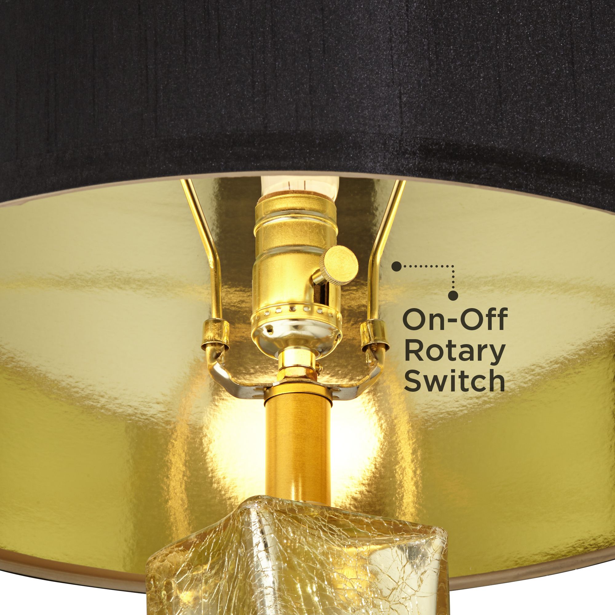 Orin Twist Gold Glass Modern Table Lamp - #150N1 | Lamps Plus