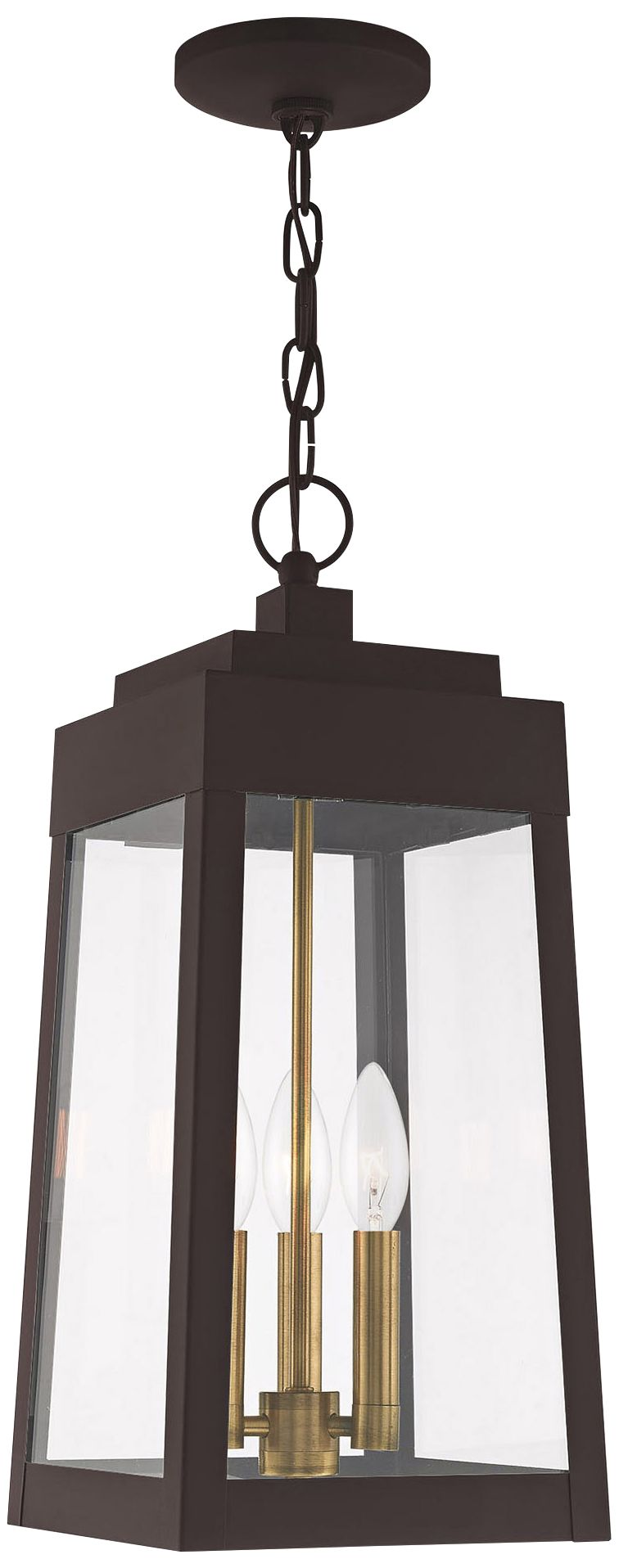 Oslo 8 1/4" Wide Satin Brass 3-Light Outdoor Mini Pendant - #72W16 ...