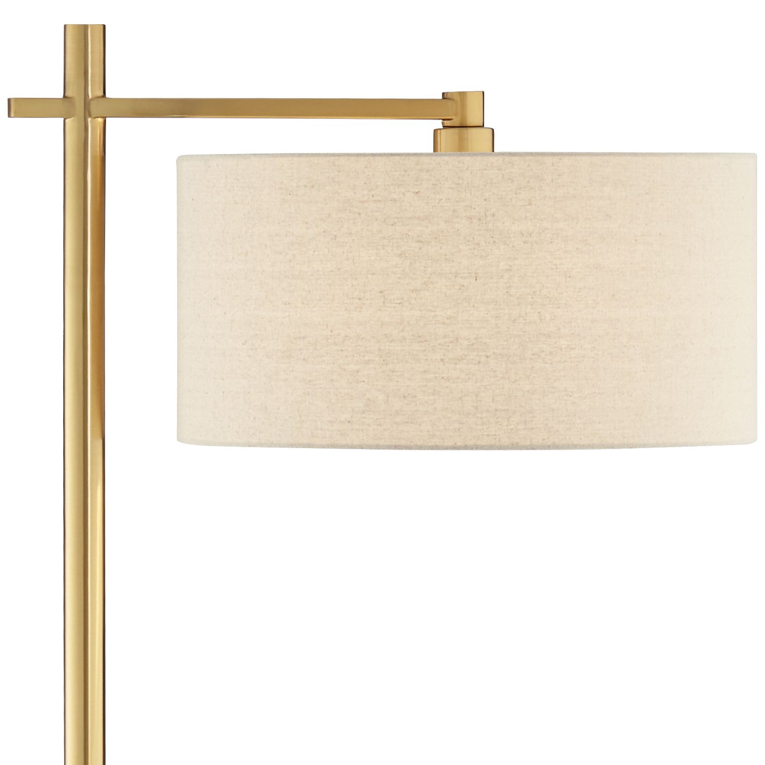 Pacific Coast Lighting 67" Offset Shade Brass Modern Floor Lamp ...
