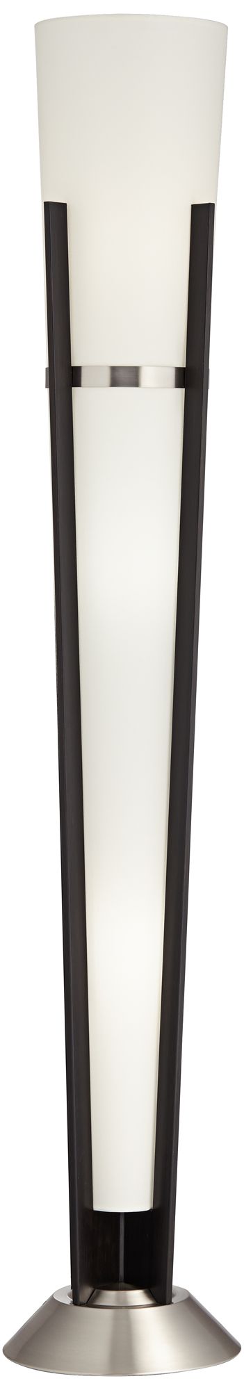 Pacific Coast Lighting Kona 63" Black and Nickel Uplight Floor Lamp ...