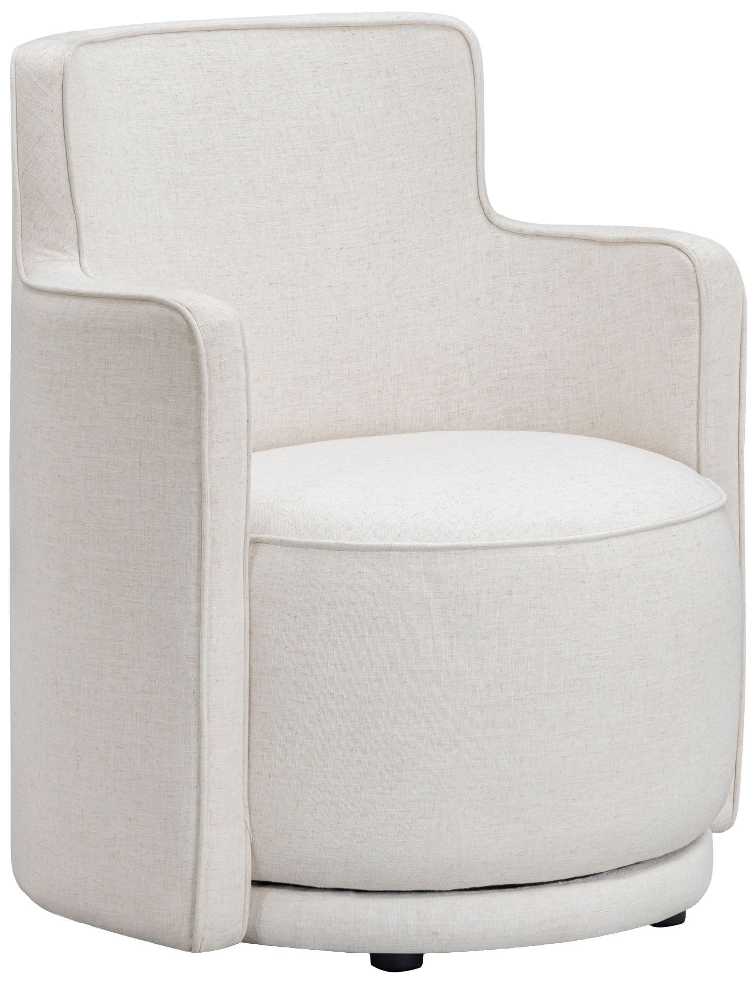 Passe in Upcylced Cream Linen Swivel Chair - #9631W | Lamps Plus
