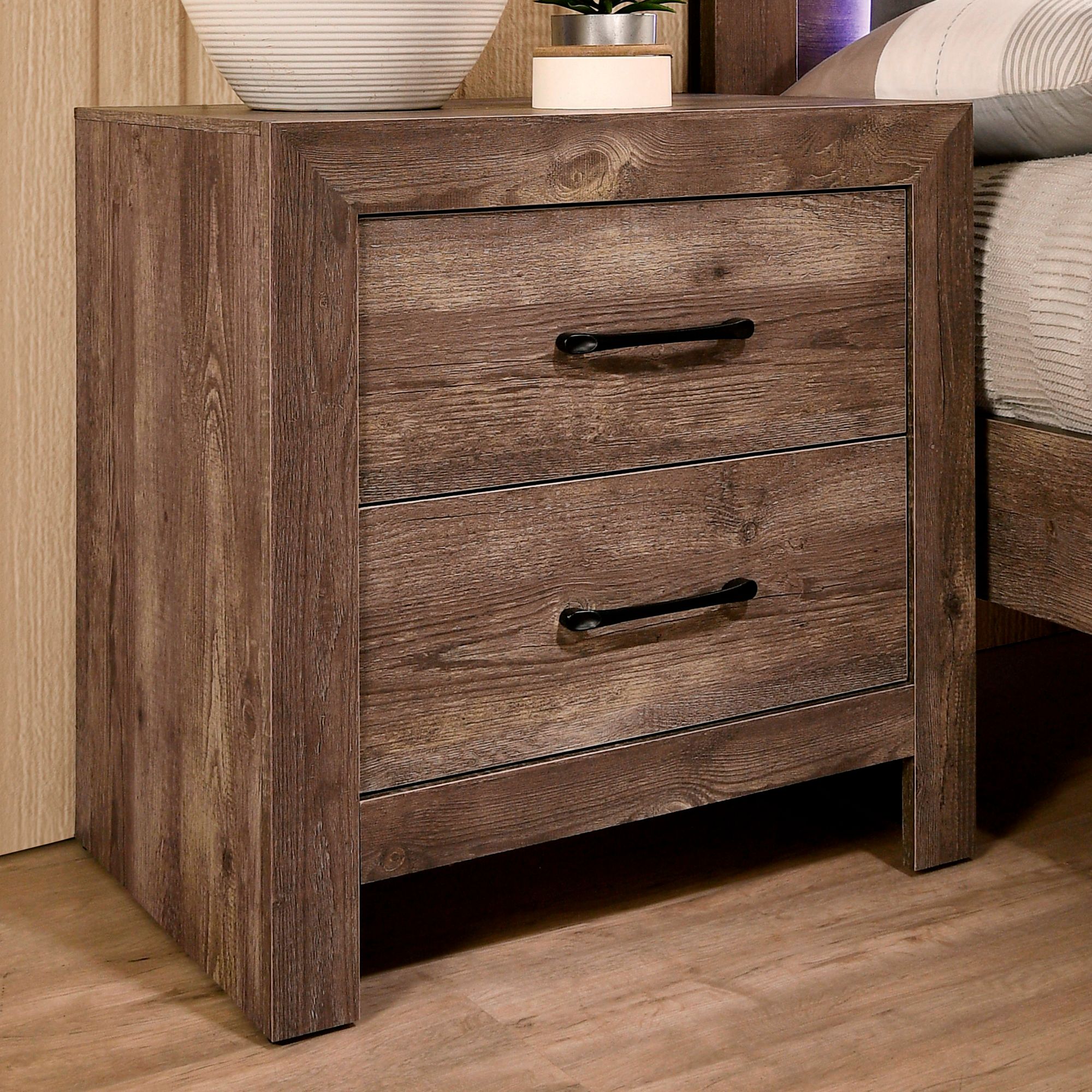 Patmore 23 3/4" Wide 2-Drawer Rustic Wood Nightstands Set of 2 - #947X4 ...
