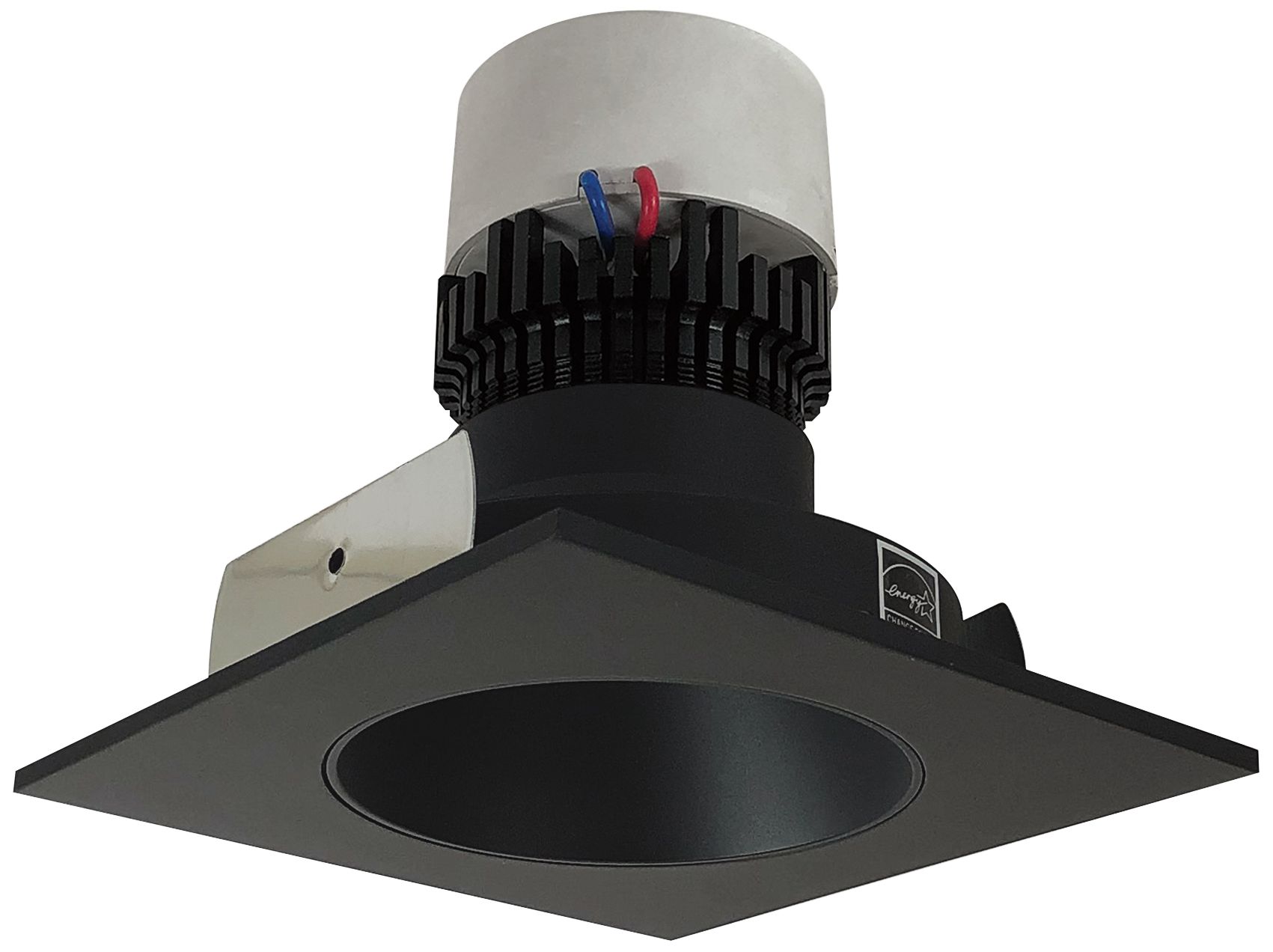 Pearl 4" Black LED Square/Round Deep Cone Reflector Trim - #94V70 ...