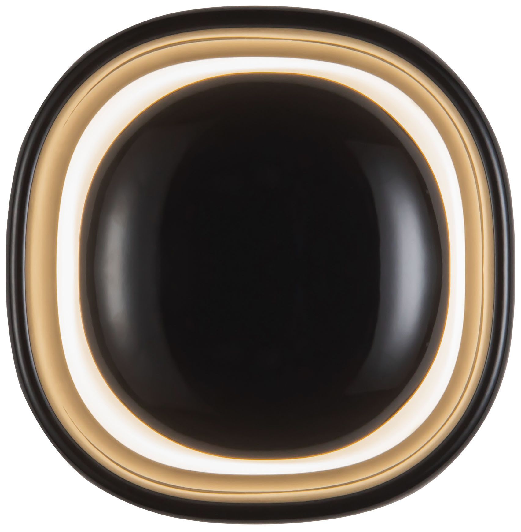 Pebble 8-in Glossy Black dimmable LED Wall Sconce - #8318Y | Lamps Plus