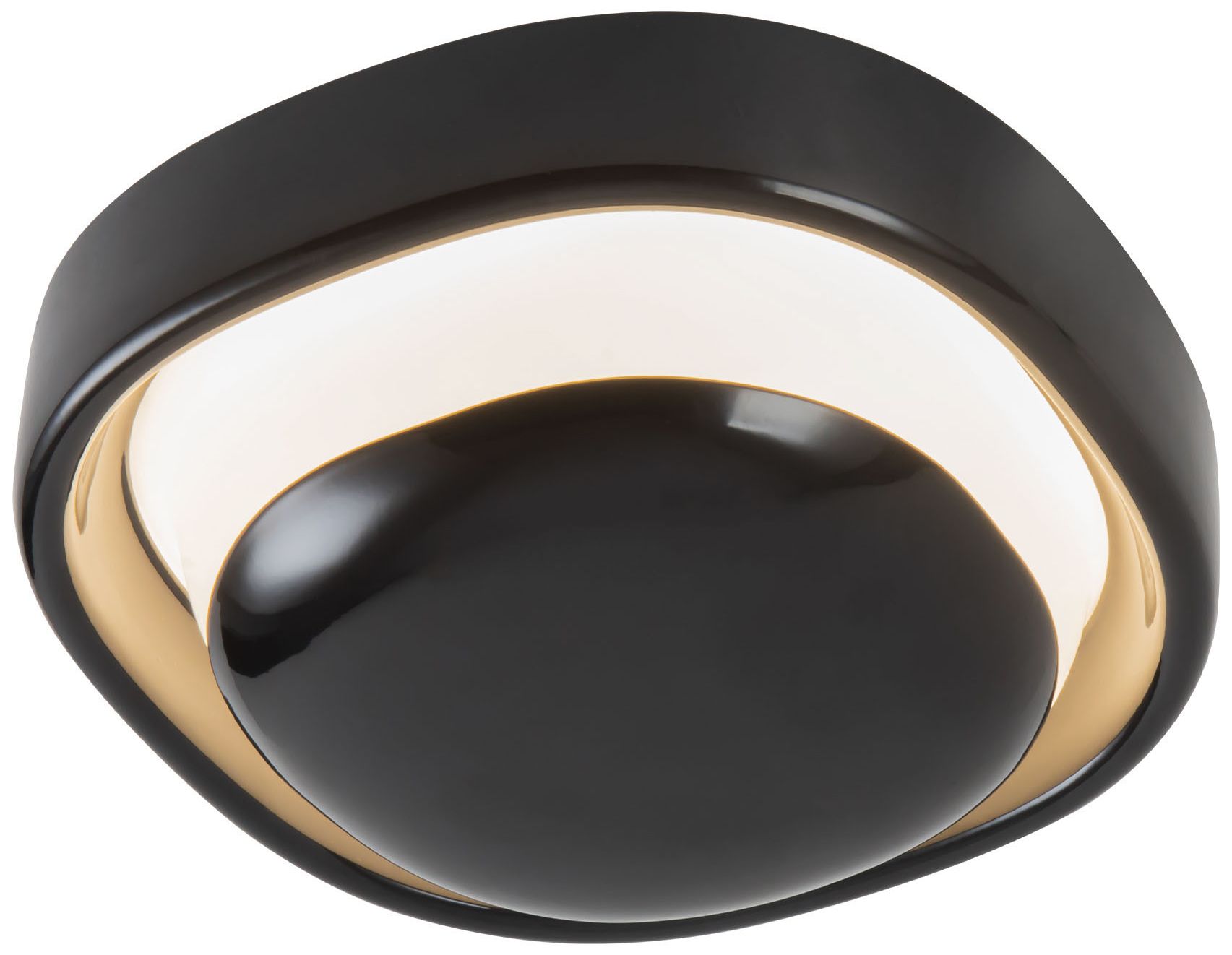 Pebble 8-in Glossy Black dimmable LED Wall Sconce - #8318Y | Lamps Plus