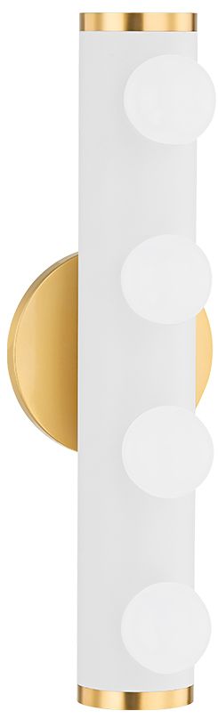 Penny 4 Light Bath Bracket Aged Brass - #913Y2 | Lamps Plus
