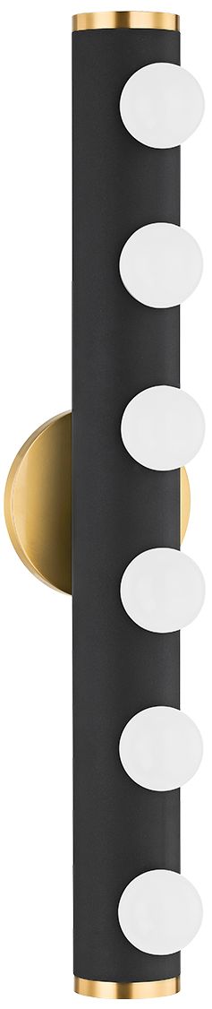 Penny 6 Light Bath Bracket Aged Brass - #920Y2 | Lamps Plus