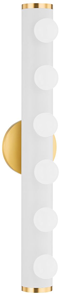 Penny 6 Light Bath Bracket Aged Brass - #922Y2 | Lamps Plus