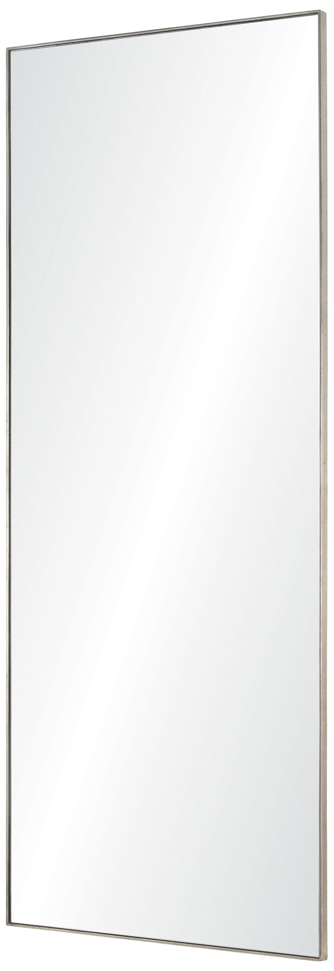 Peony Silver 30" x 72" Rectangular Floor Mirror - #78C58 | Lamps Plus