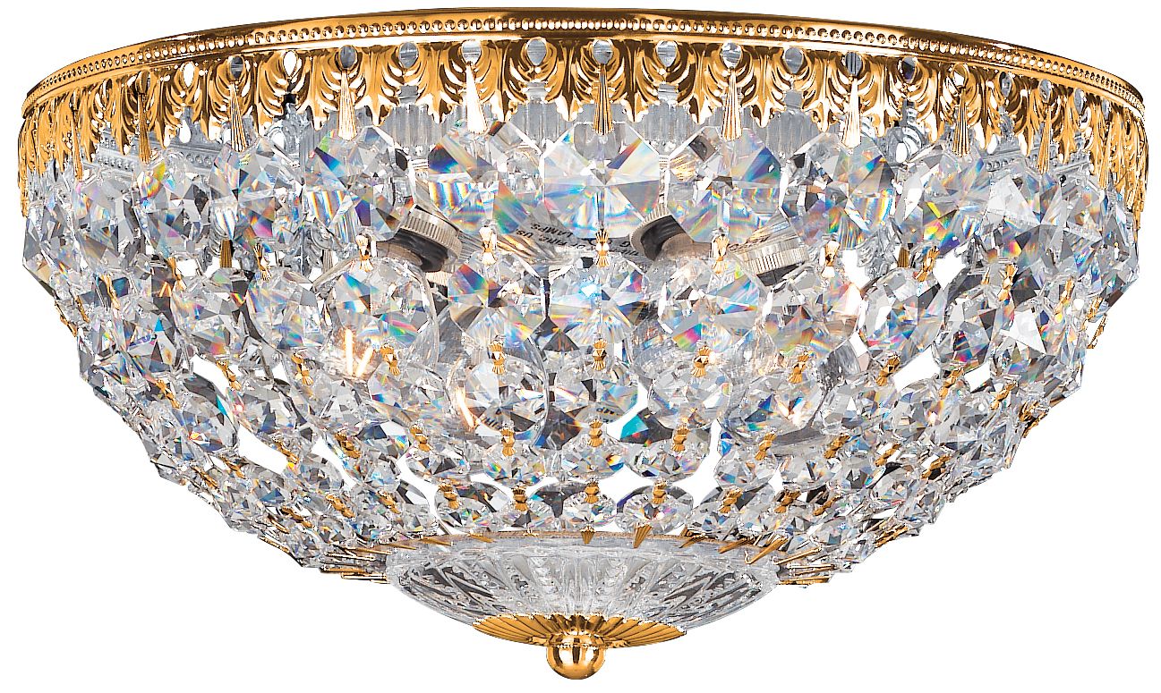 Petit Crystal 10" Wide Aurelia Clear Crystal 4-Lt Flush Mt - #702K3 ...