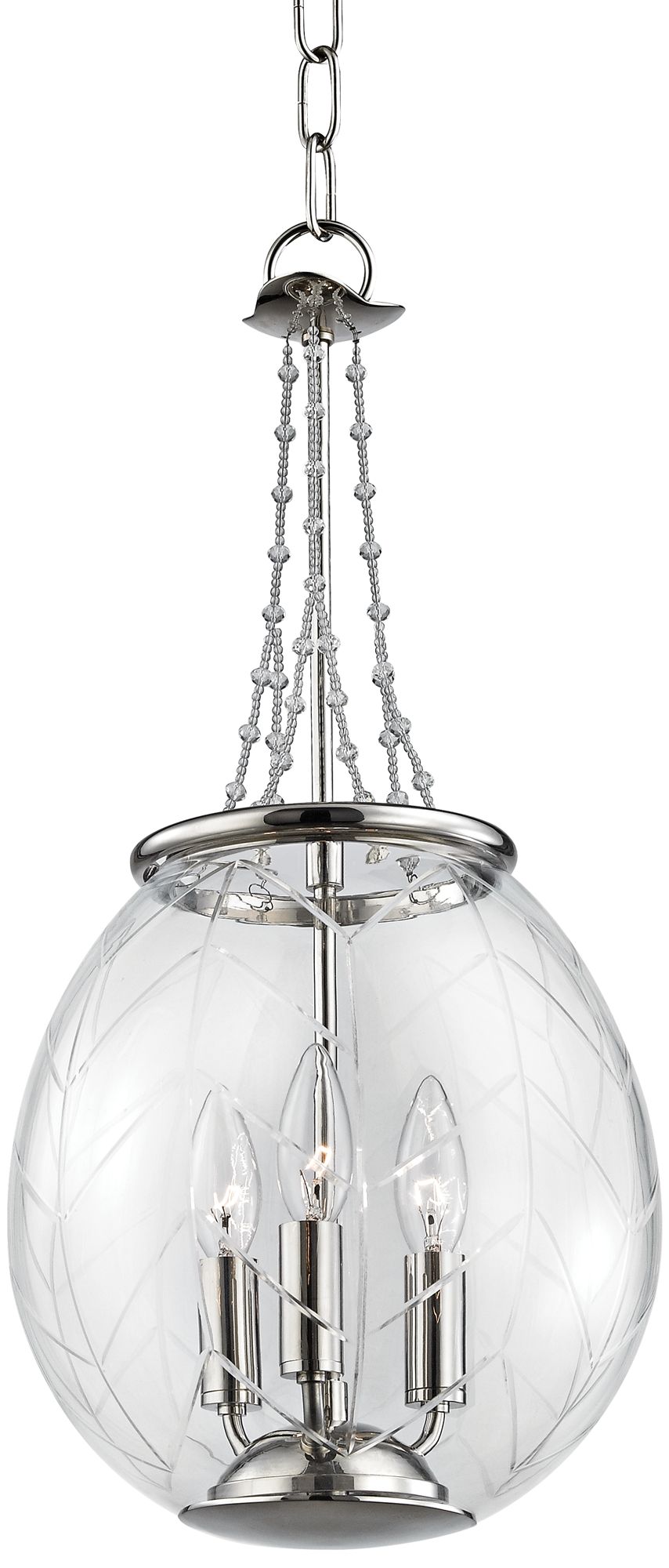 Pierce 10 1/2" Wide Polished Nickel Mini Pendant - #9P730 | Lamps Plus