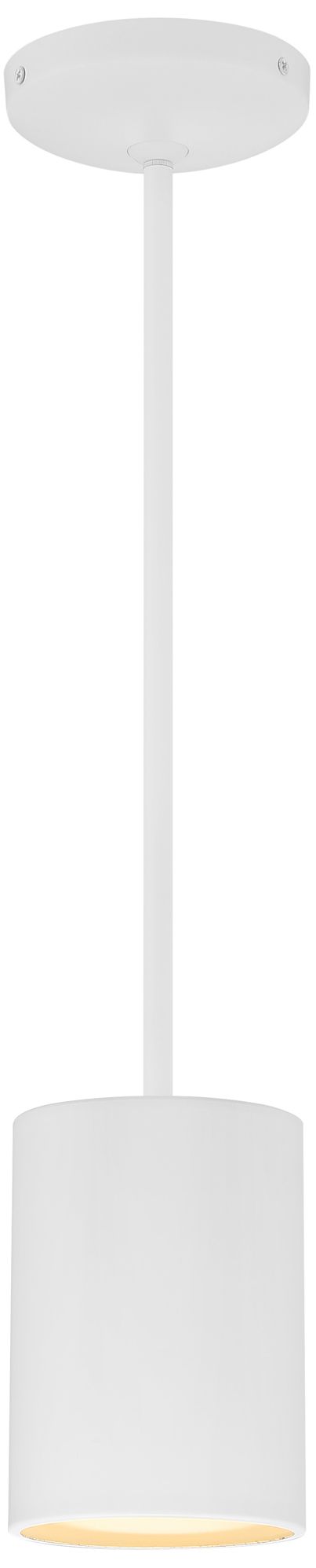 Pilson Small Matte White Pendant with White Cord - #111P5 | Lamps Plus