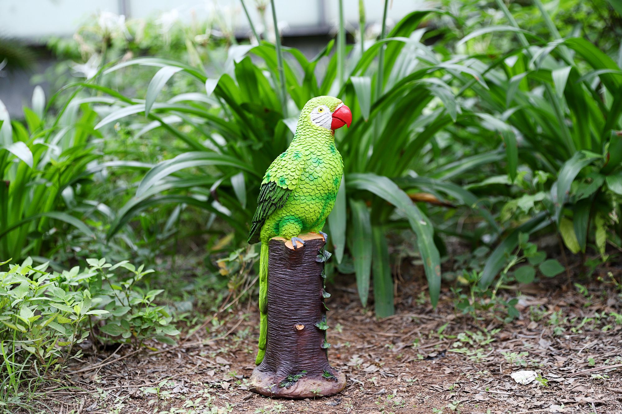 Polly 20"H Green Brown Outdoor Parrot Statue with Spotlight - #965P3 ...