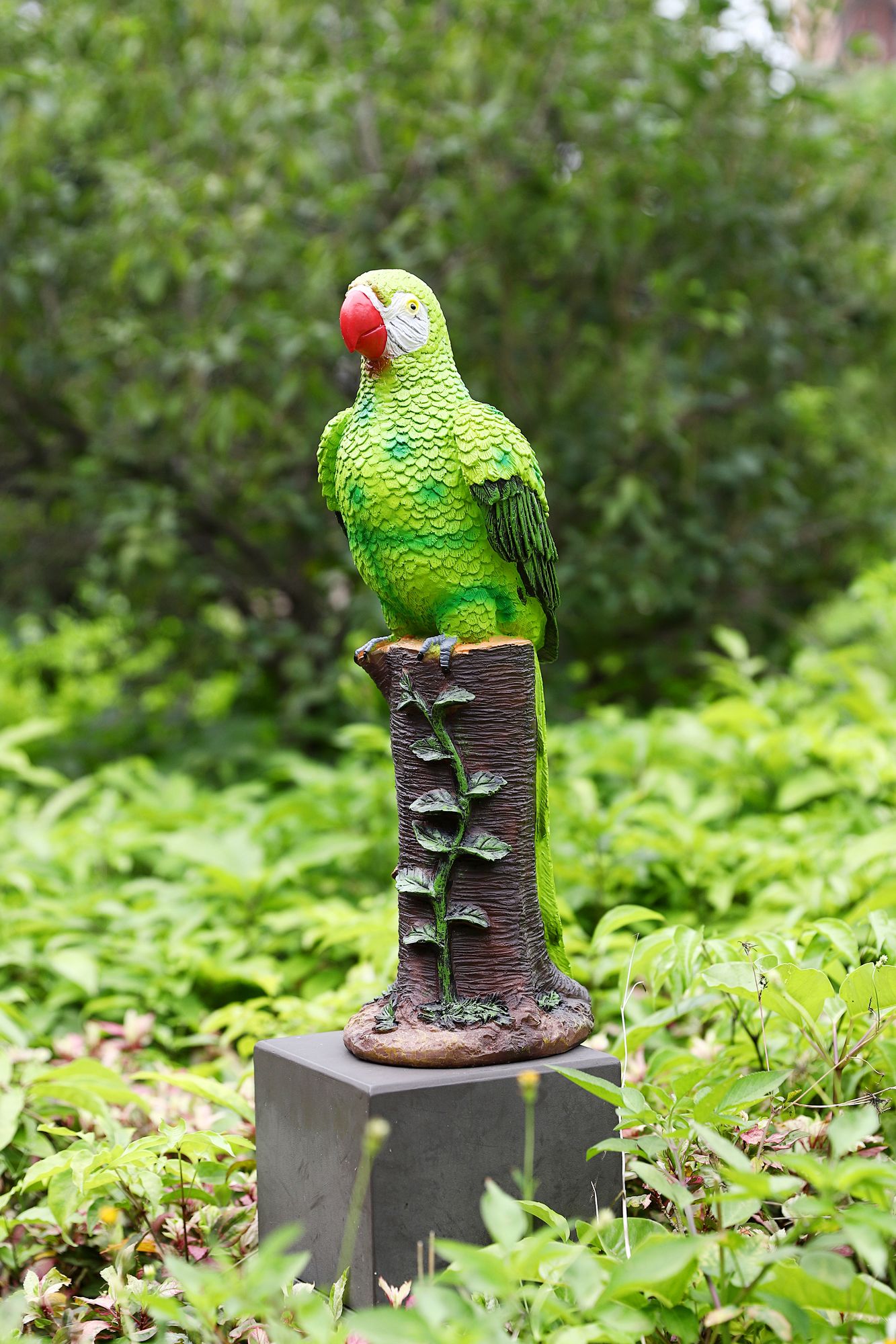 Polly 20"H Green Brown Outdoor Parrot Statue with Spotlight - #965P3 ...