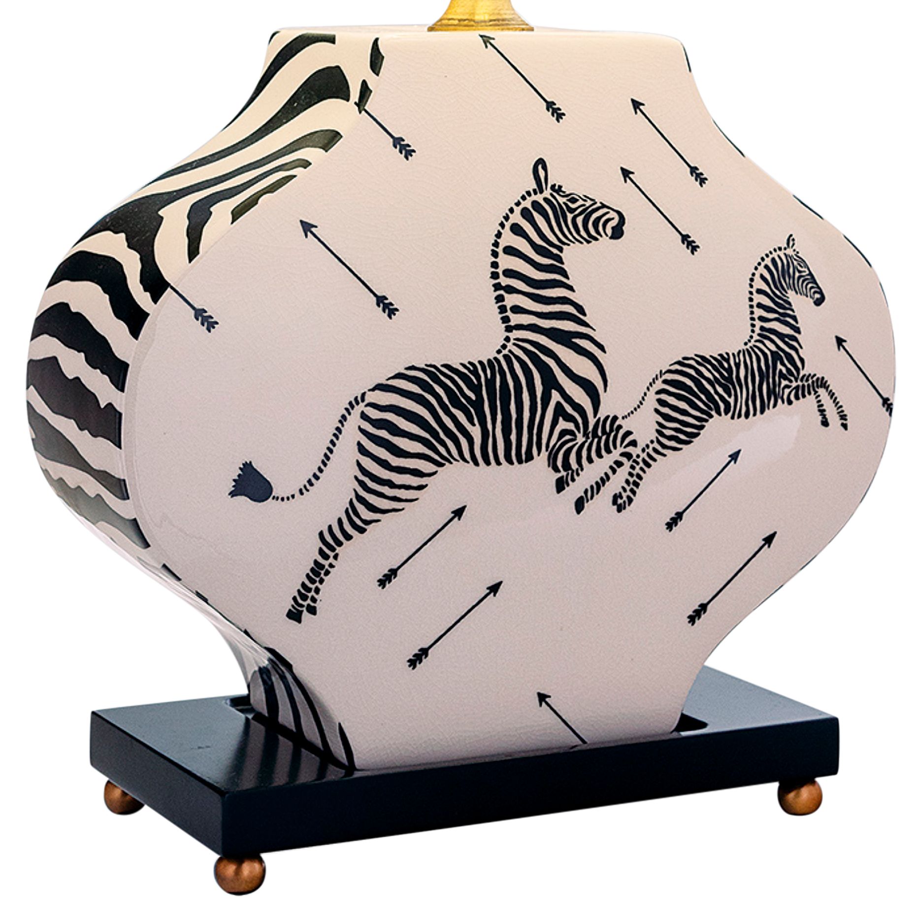 Port 68 Zebra Gloss Black and White Porcelain Table Lamp - #041G3 ...