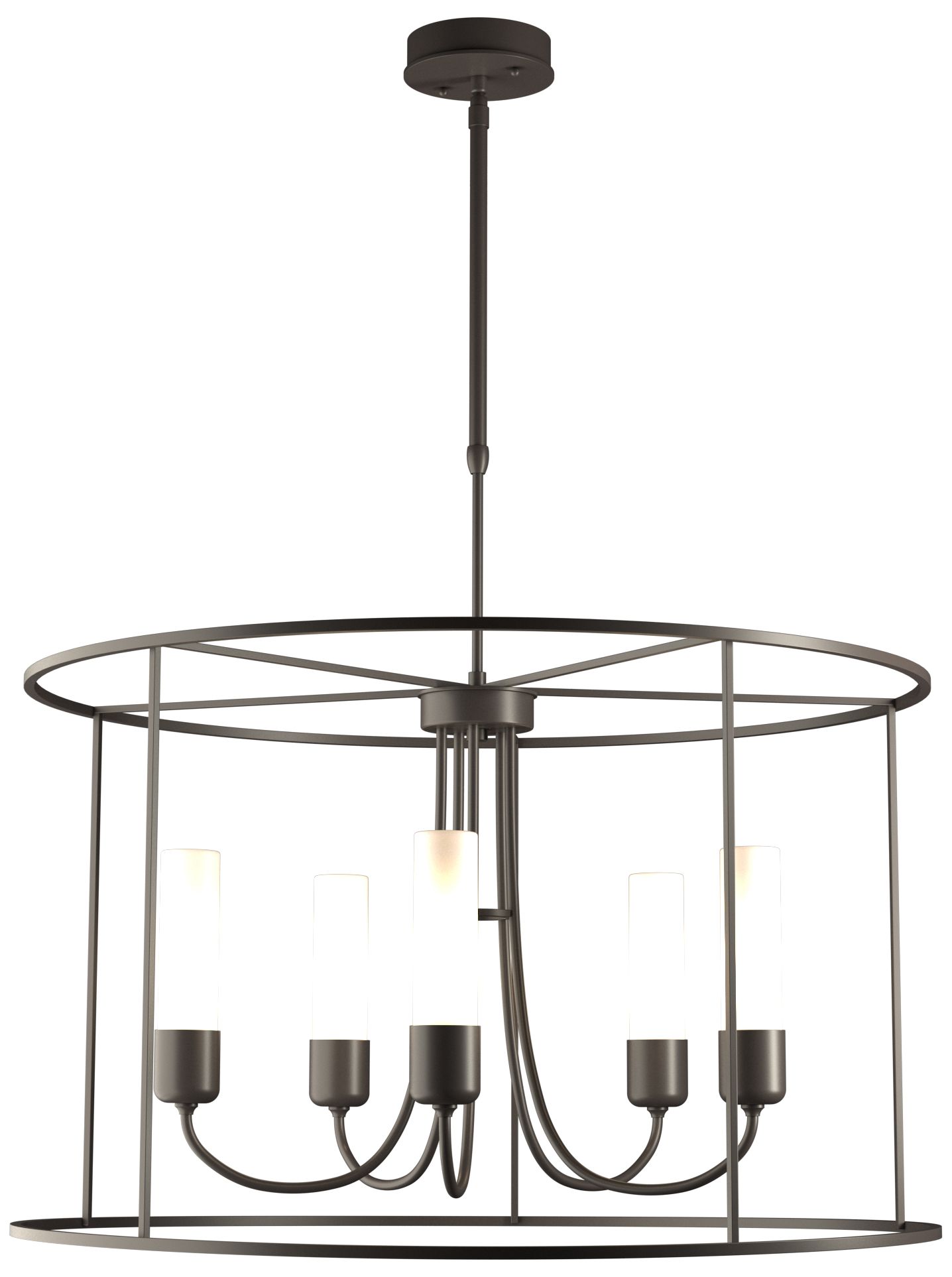 Portico Drum 32" Coastal Dark Smoke Short Outdoor Pendant with Opal Gl ...