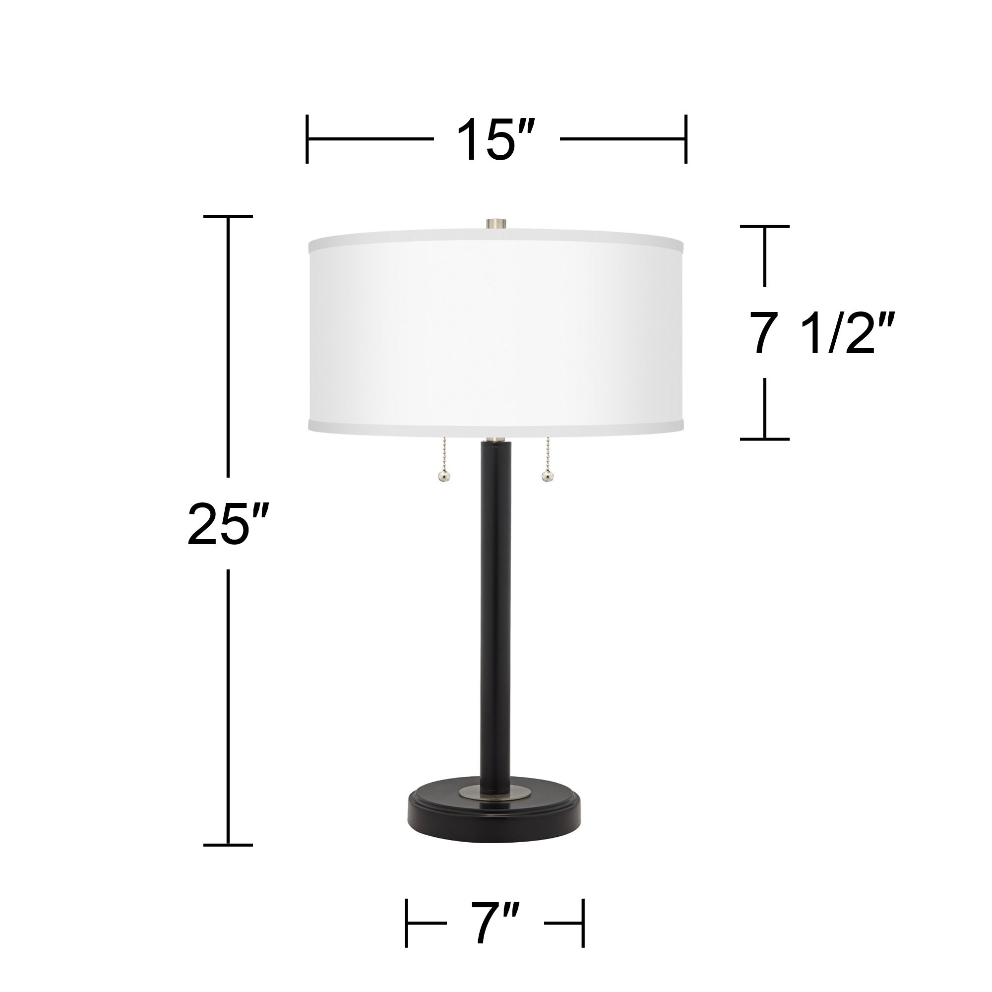 Possini Euro 25" Gray Faux Silk and Bronze USB Table Lamps Set of 2 ...