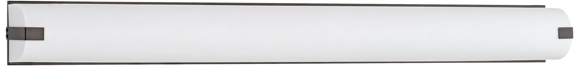Possini Euro 50" Wide Bronze and White Acrylic Diffuser Vanity Light ...