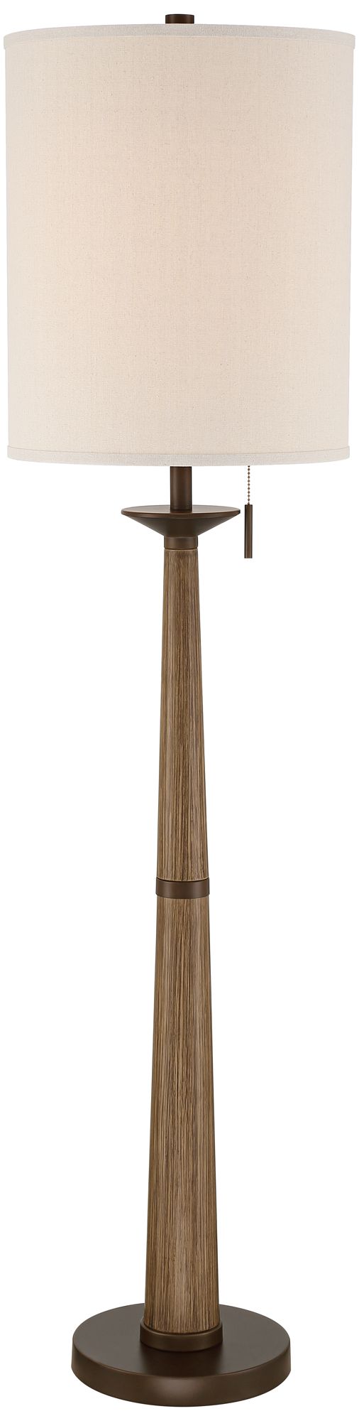 Possini Euro Bungalow Mid-Century Faux Wood Finish Floor Lamp - #236H2 ...