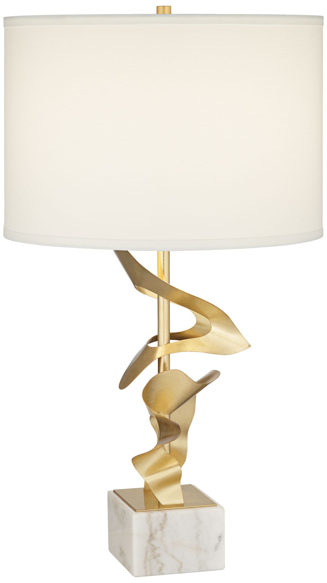 Possini Euro Cleo 28 3/8" Marble Gold Abstract Sculpture Table Lamp ...