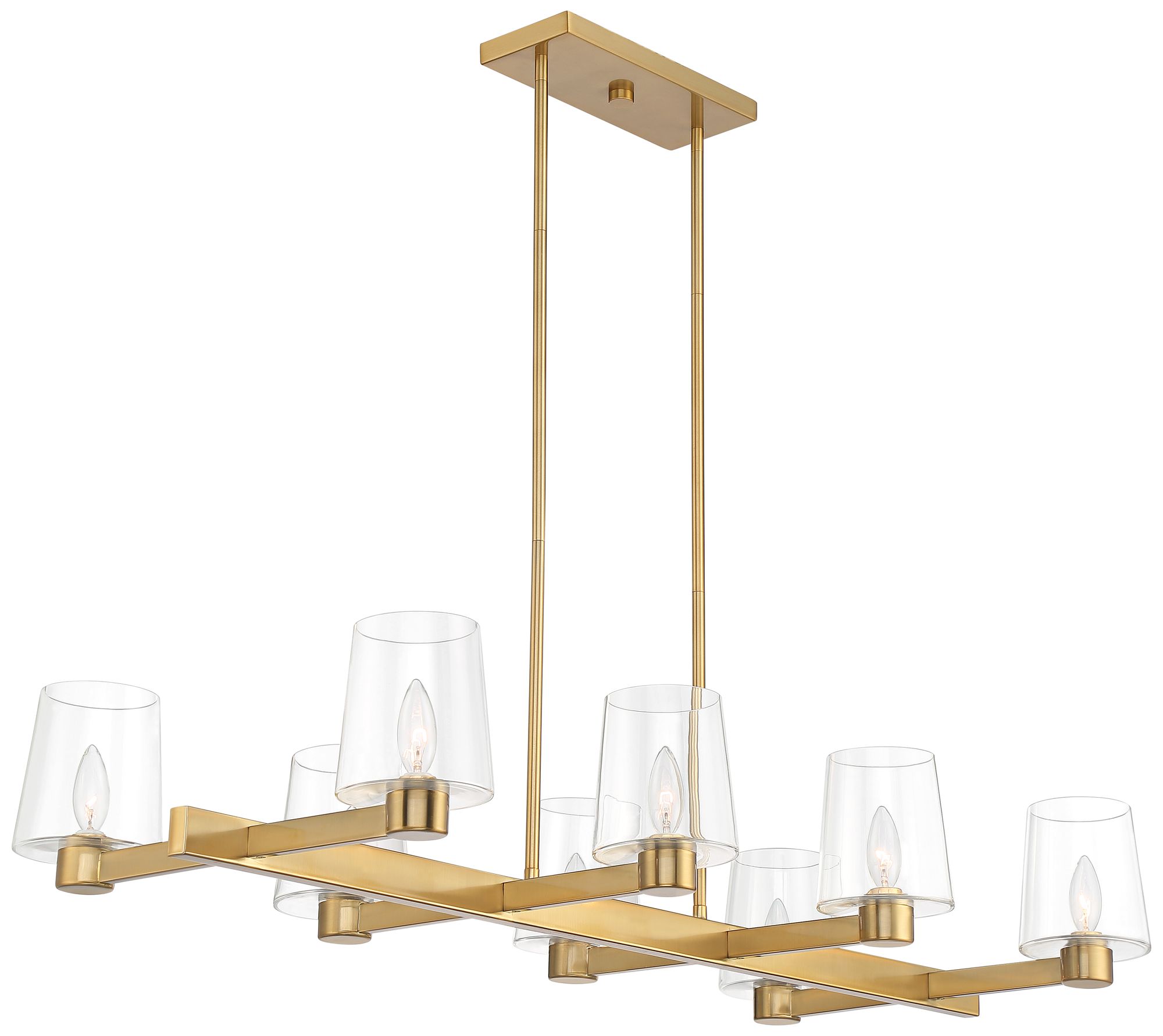 Possini Euro Costa Mesa 42" Wide 8-Light Modern Gold Island Chandelier ...
