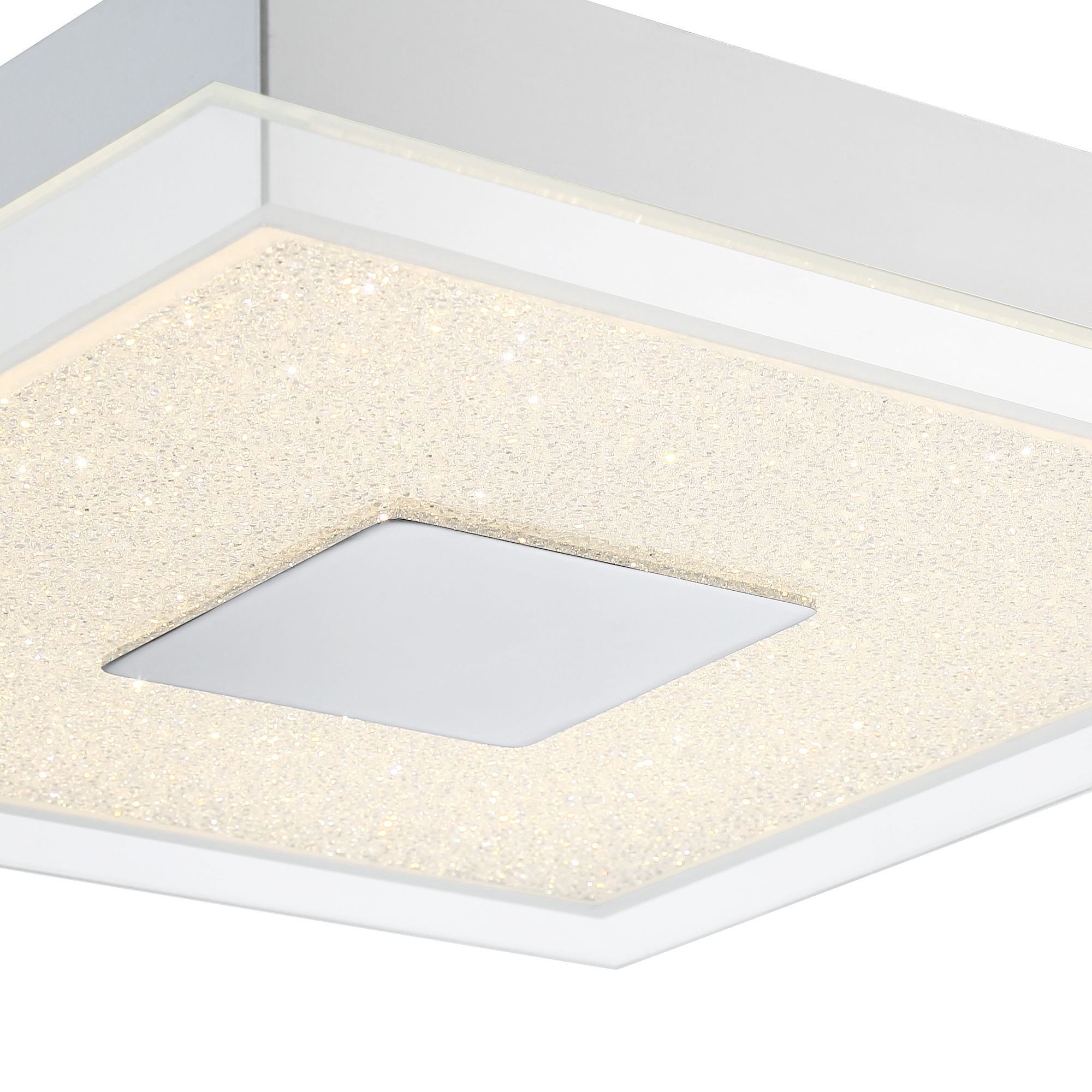 Possini Euro Crystal Sand 14" Wide Square LED Ceiling Light - #65K50 ...
