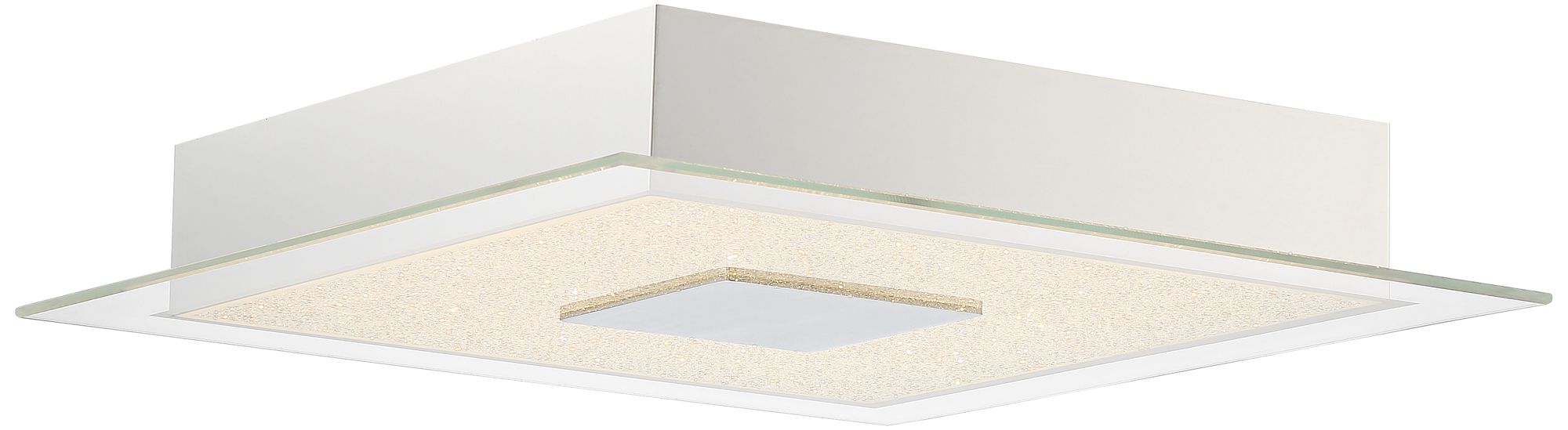 Possini Euro Crystal Sand 14" Wide Square LED Ceiling Light - #65K50 ...