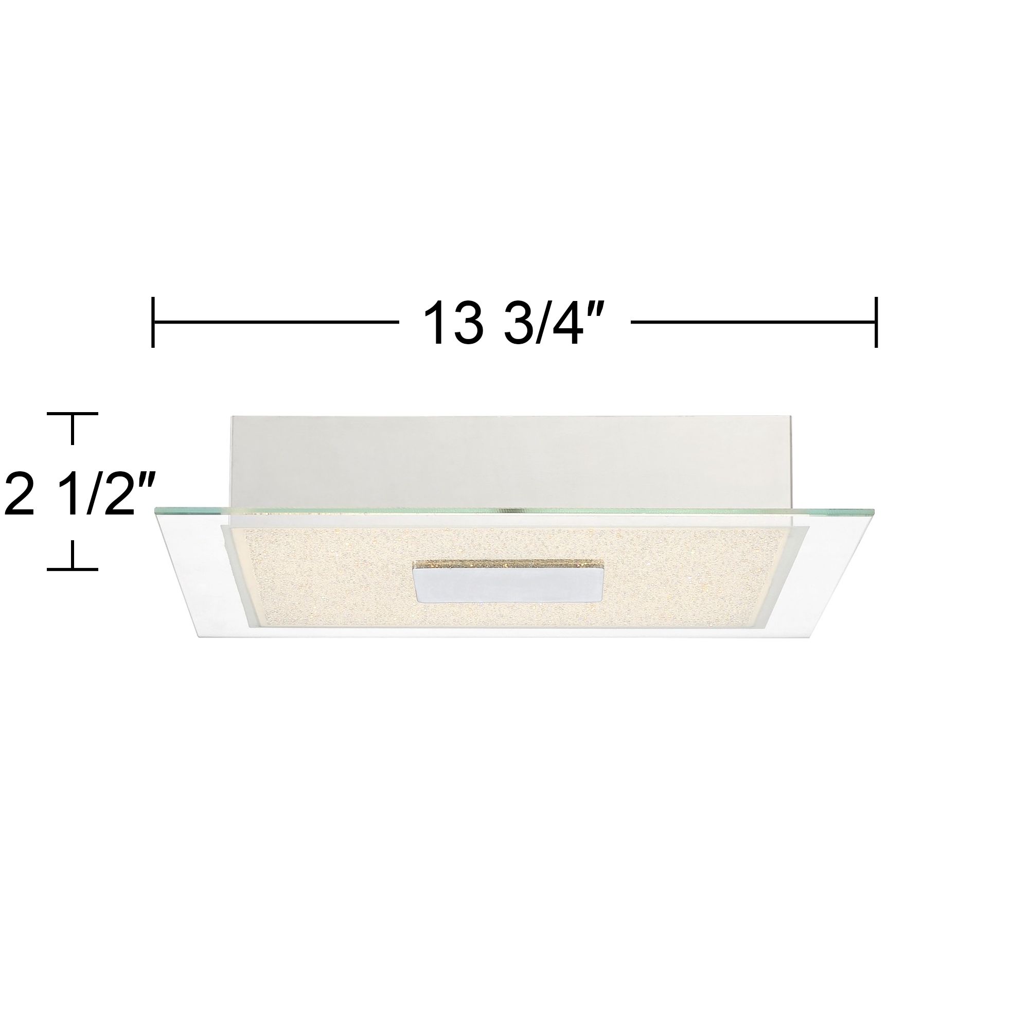 Possini Euro Crystal Sand 14" Wide Square LED Ceiling Light - #65K50 ...