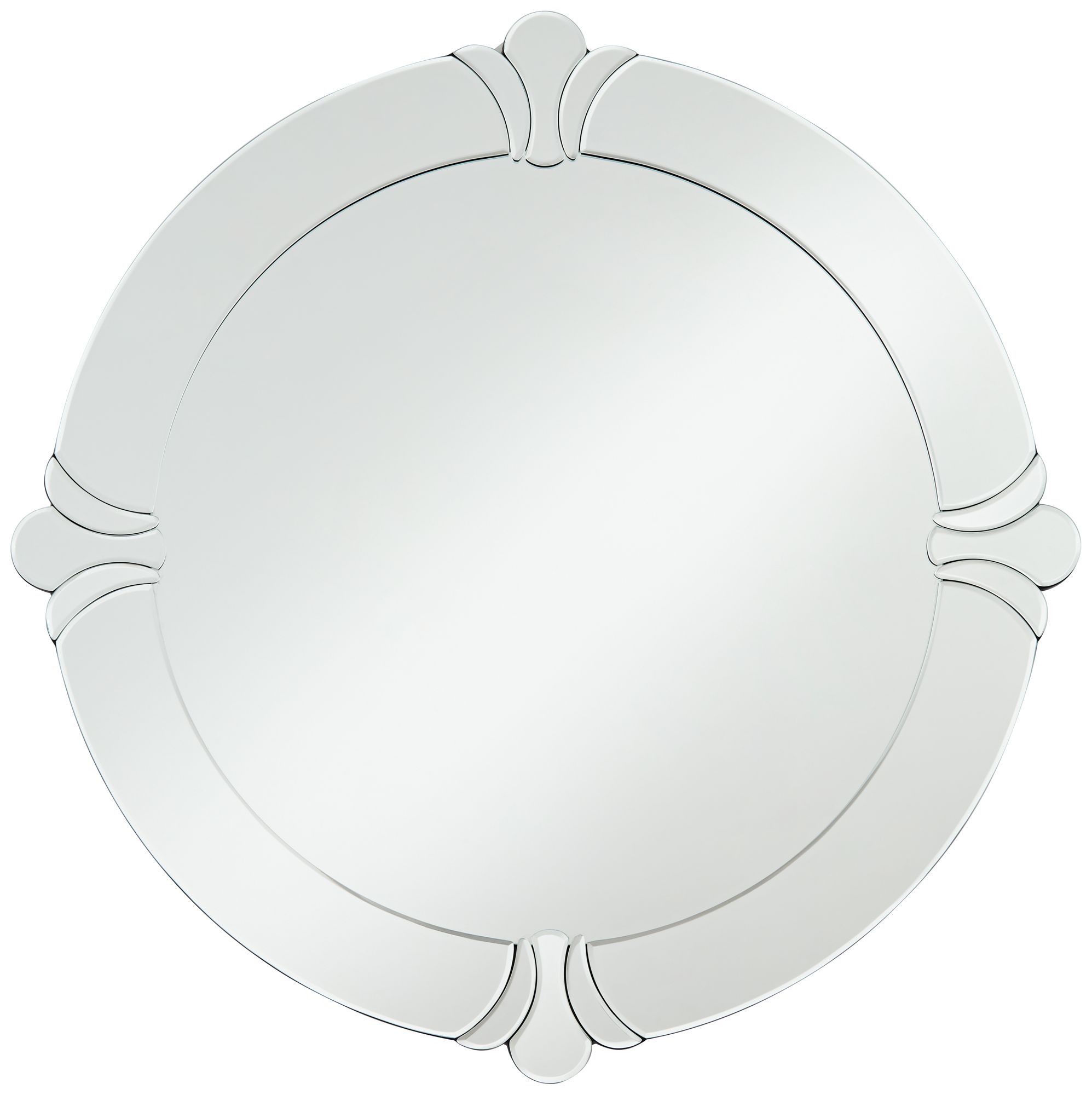 Possini Euro Fabrina Silver 32" Round Wall Mirror - #074W1 | Lamps Plus