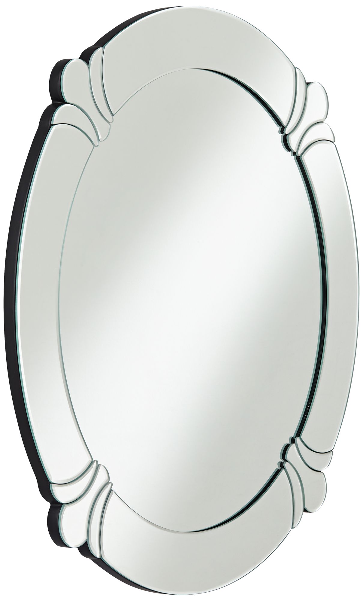 Possini Euro Fabrina Silver 32" Round Wall Mirror - #074W1 | Lamps Plus
