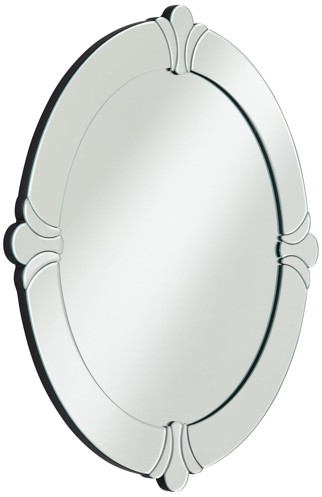 Possini Euro Fabrina Silver 32" Round Wall Mirror - #074W1 | Lamps Plus