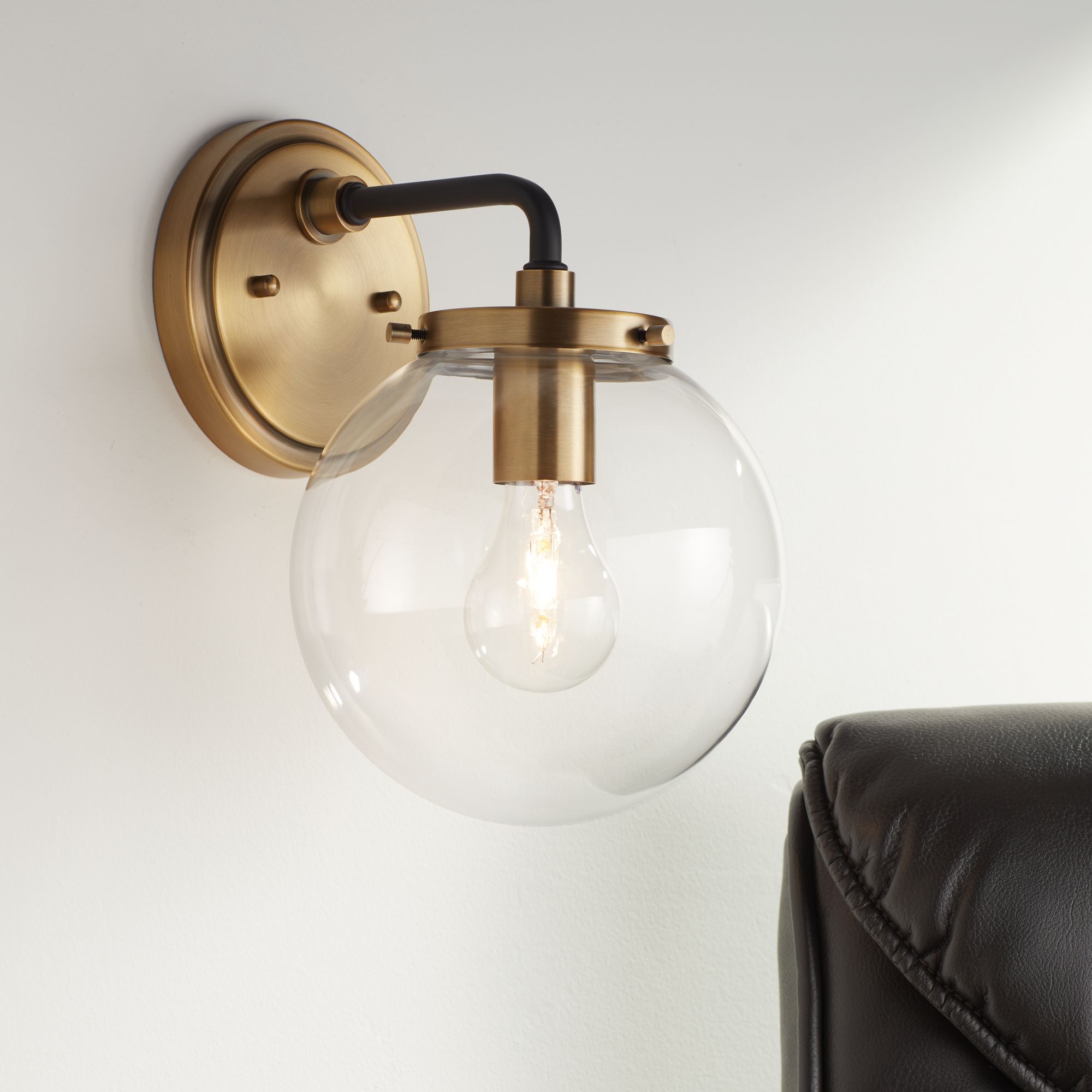 Possini Euro Fairling 10 1/2" High Gold Globe Wall Sconce Set of 2 ...