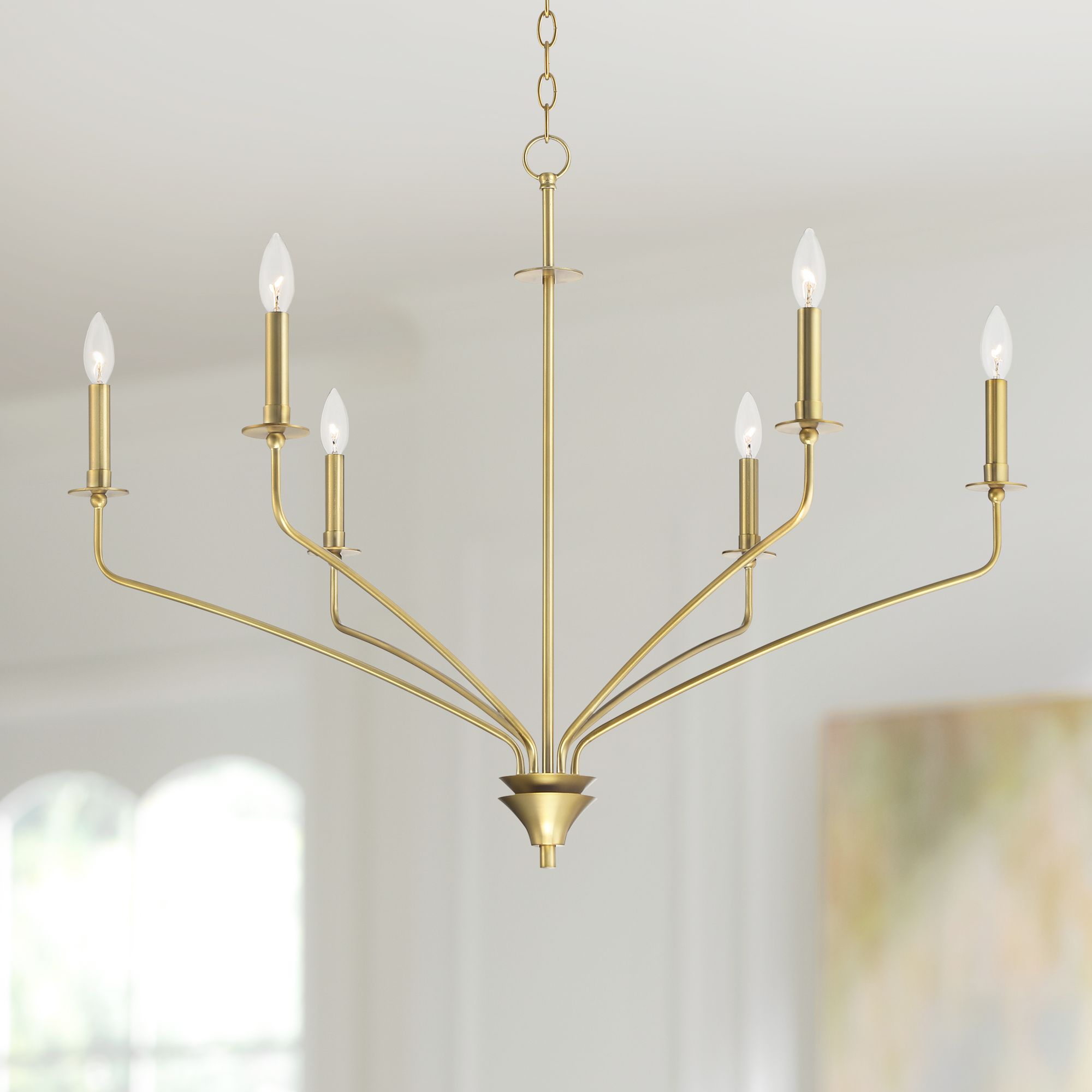 Possini Euro Henri 36 1/4" Wide Warm Brass 6-Light Pendant - #664N1 ...