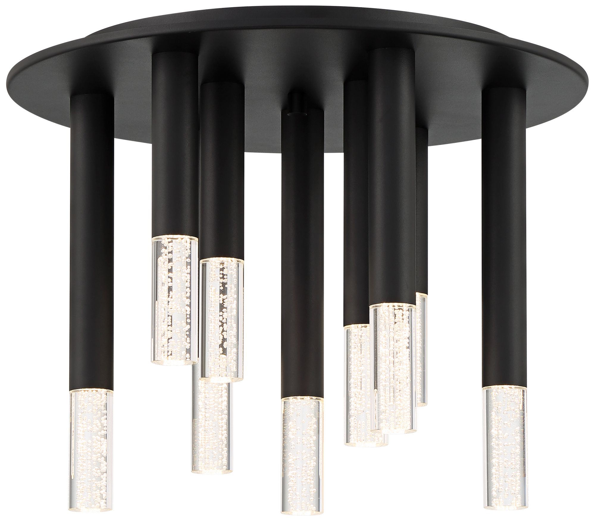 Possini Euro Medley 16 1/2"W Matte Black LED Ceiling Light - #518N1 ...
