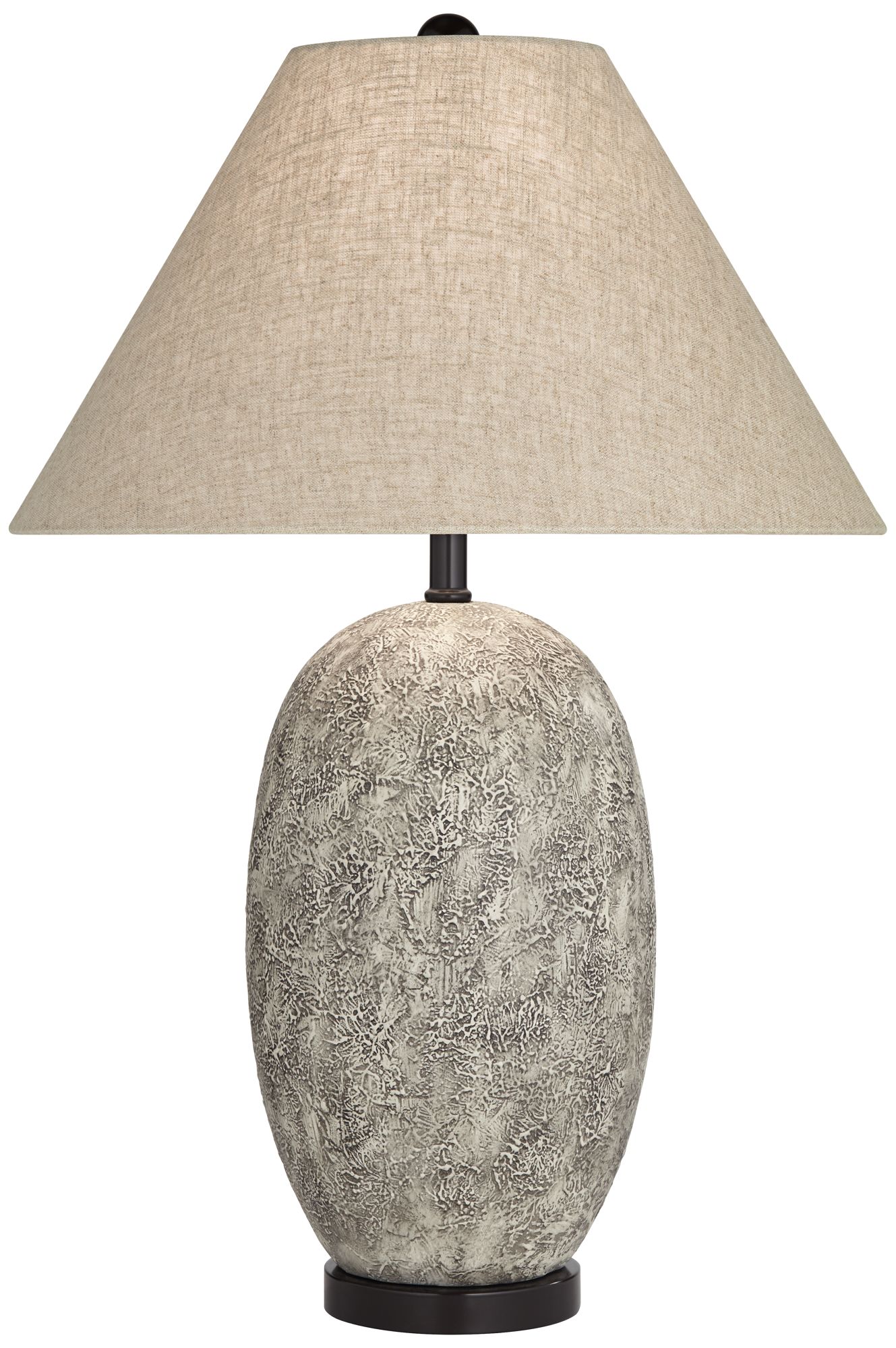 Possini Euro Morrow 29" High Coastal Modern Textured Gray Table Lamp ...