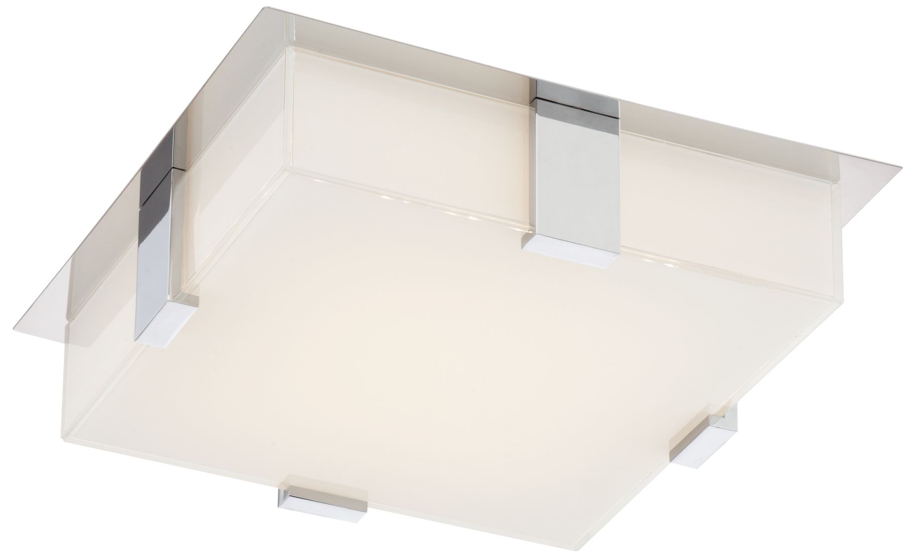 Possini Euro Reda 12" Square Chrome LED Ceiling Light - #8N385 | Lamps Plus