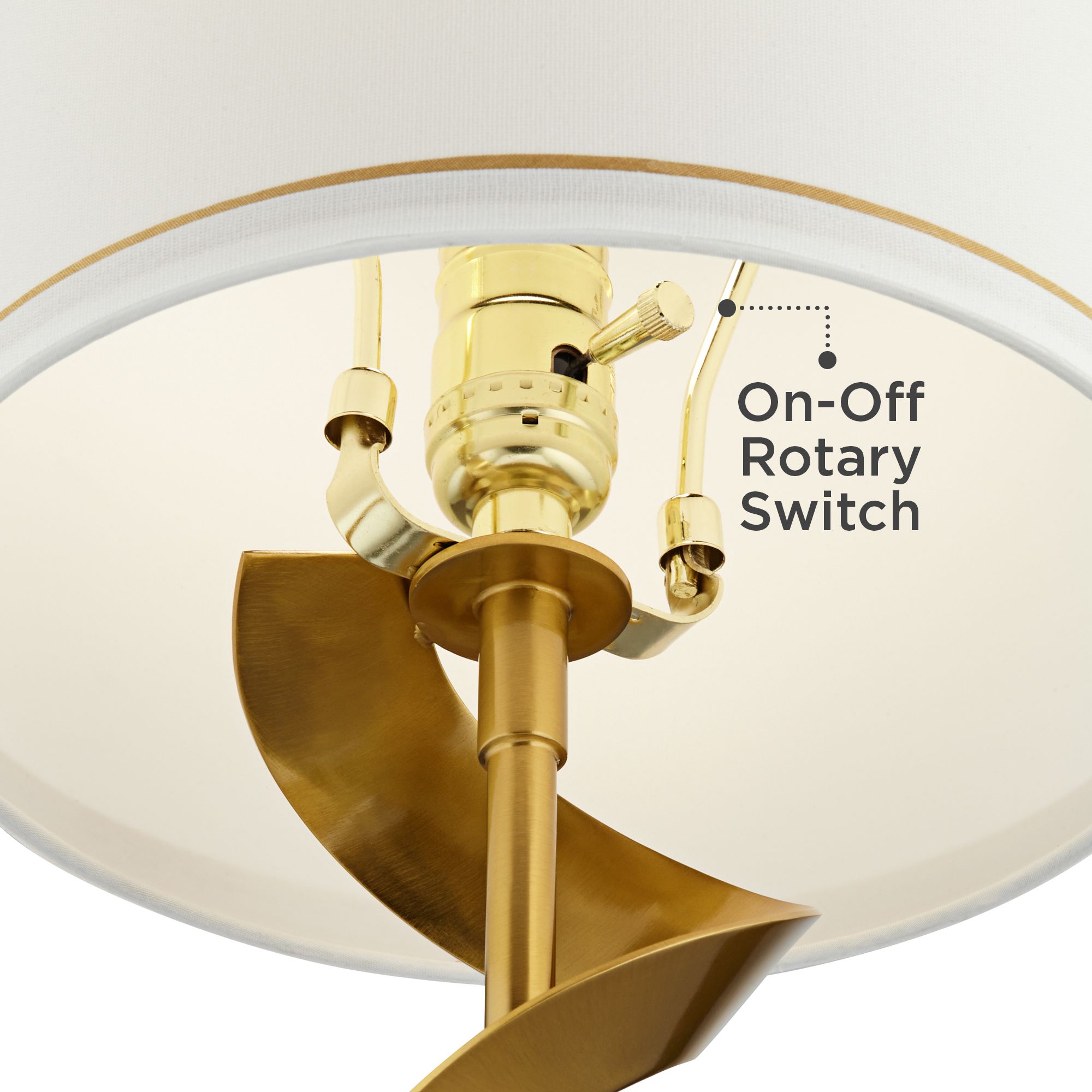 Possini Euro Ribbon Marble and Gold Modern Table Lamp - #882W1 | Lamps Plus