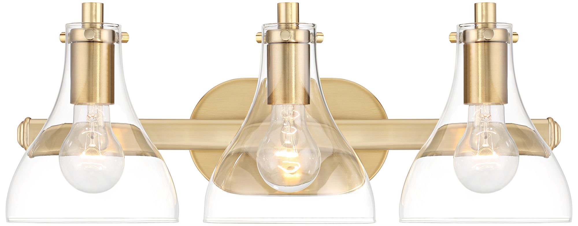 Possini Euro Sorren 20 1/2" Wide Warm Brass 3-Light Bath Light - #797V4 ...