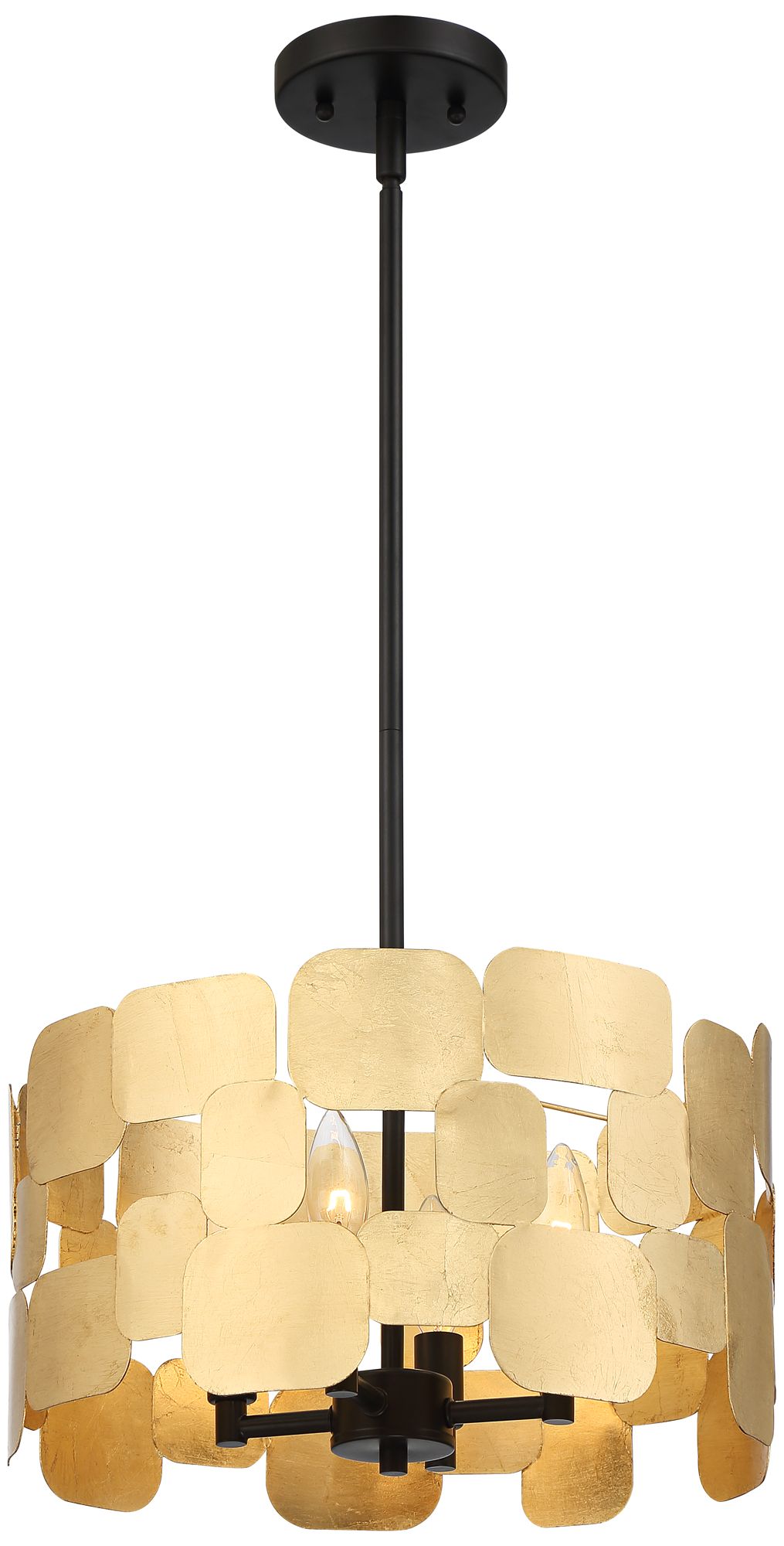 Possini Euro Stella 15" Wide Soft Gold Leaf Modern Pendant Light ...