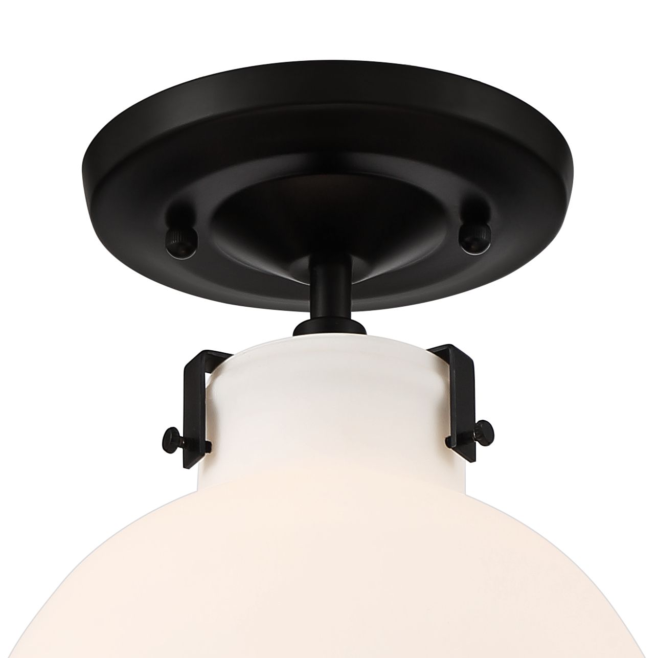 Possini Euro Tali 10"W Black and Frosted Glass Ceiling Light - #97T43 ...