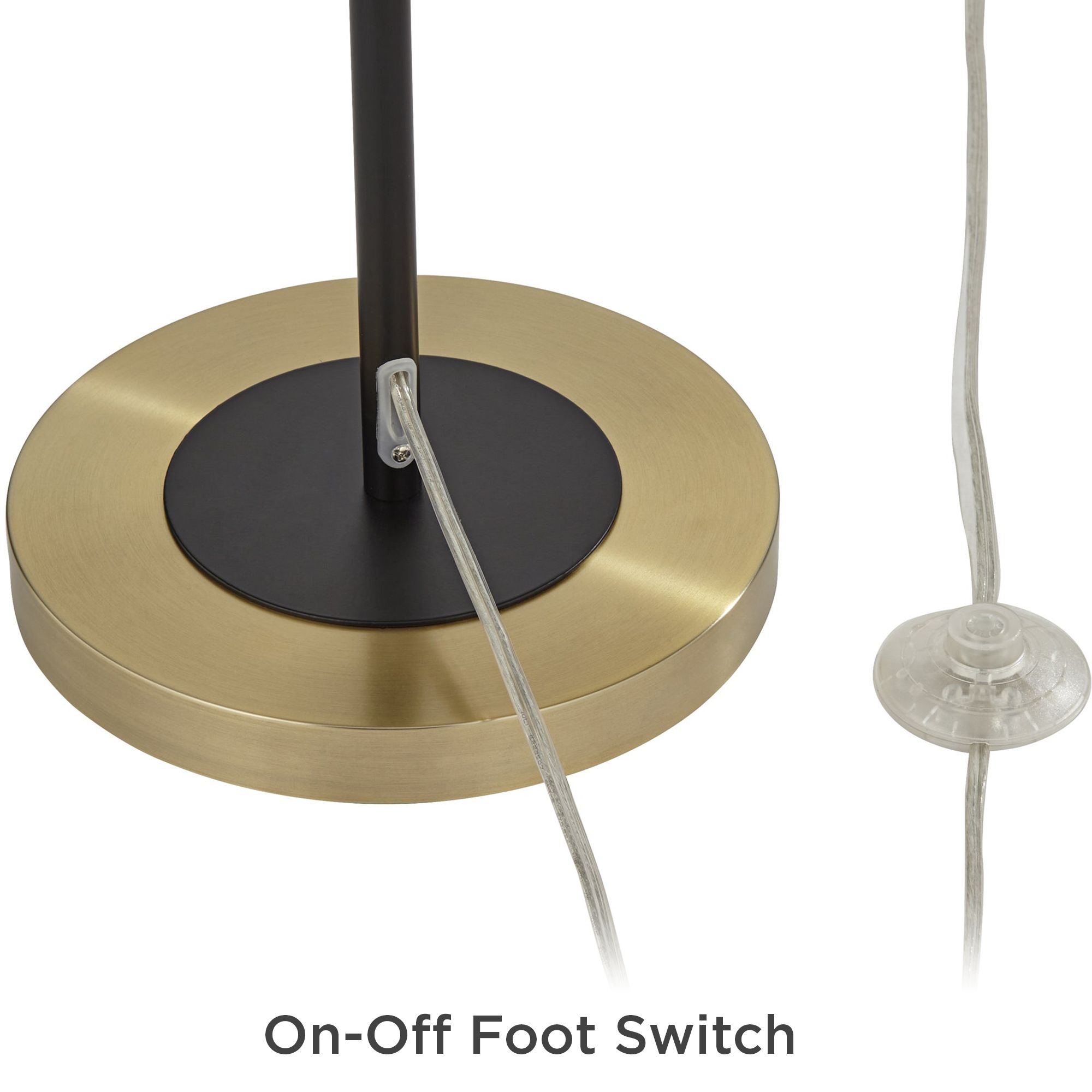 Possini Euro Zella 56 1/2" Black Brass Offset Arm Floor Lamp - #121R8 ...