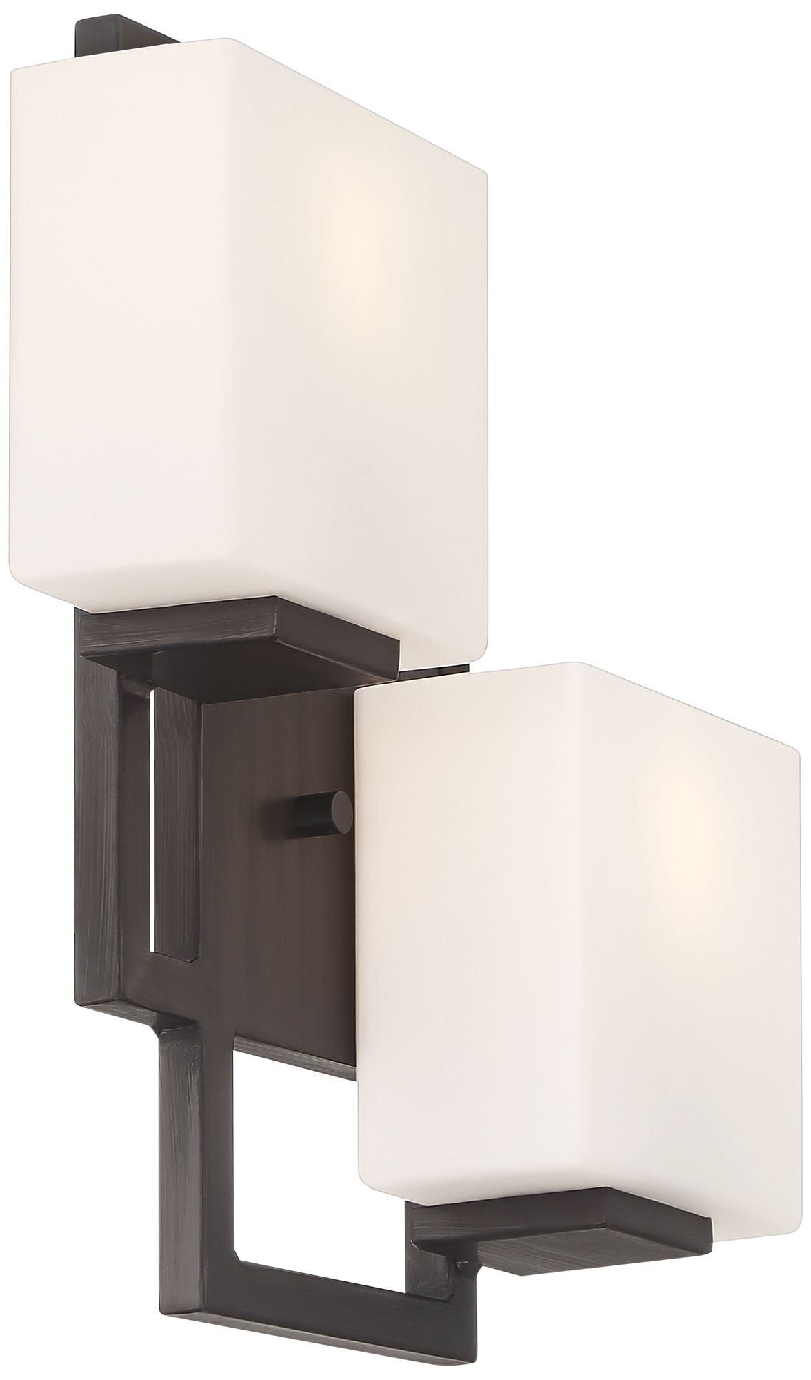 Possini Lighting on the Square 15 1/2" Bronze Wall Sconces Set of 2 ...